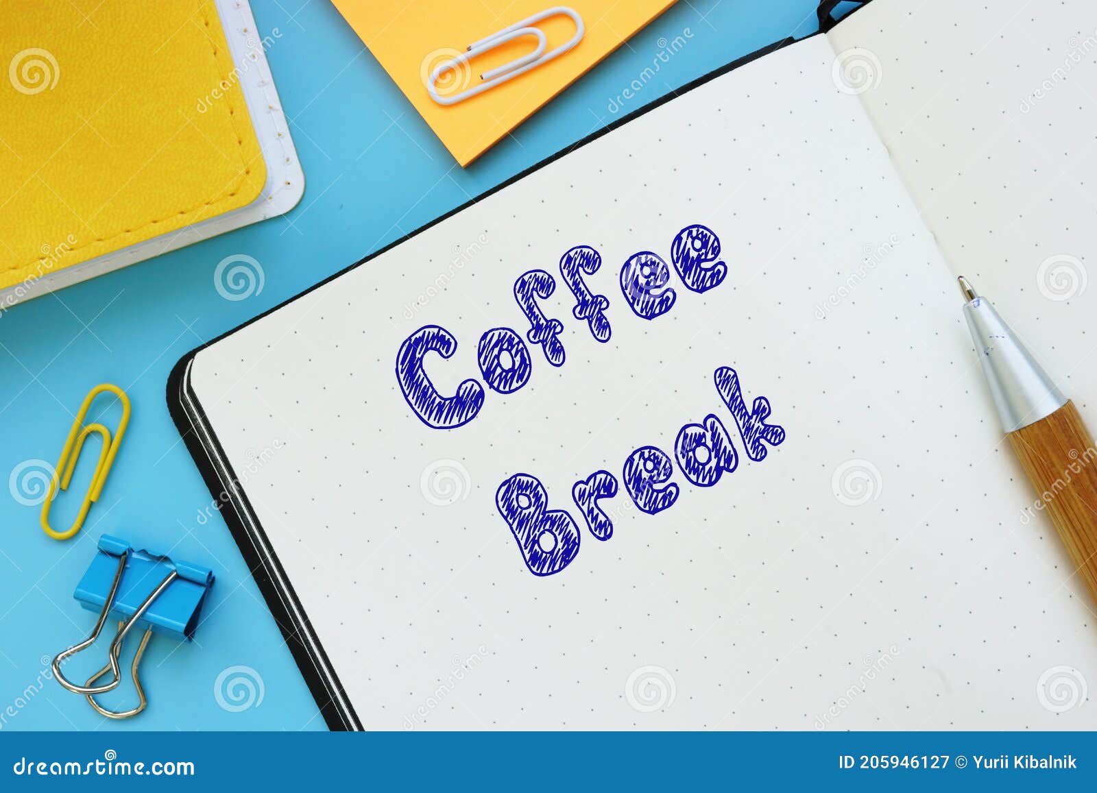 Coffee Break Sign on the Sheet Stock Image - Image of idea, bankrupt ...