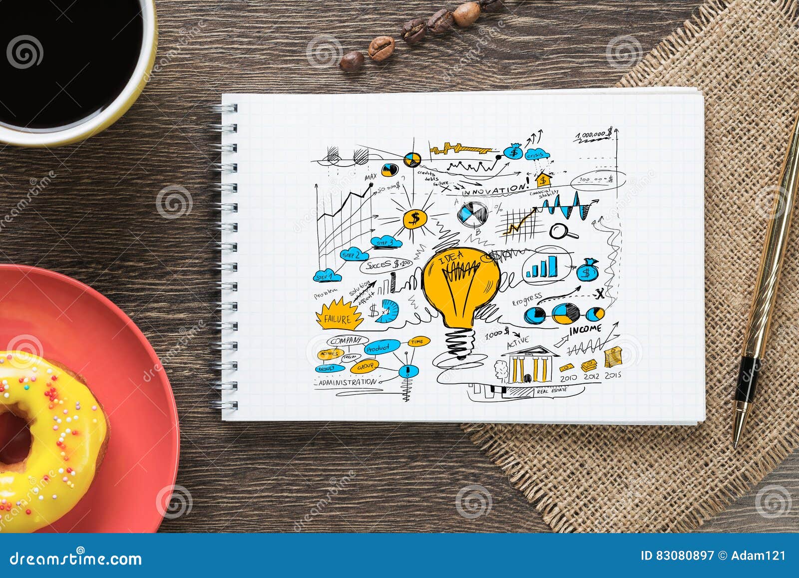 Coffee break and snack stock image. Image of diet, glazed - 83080897