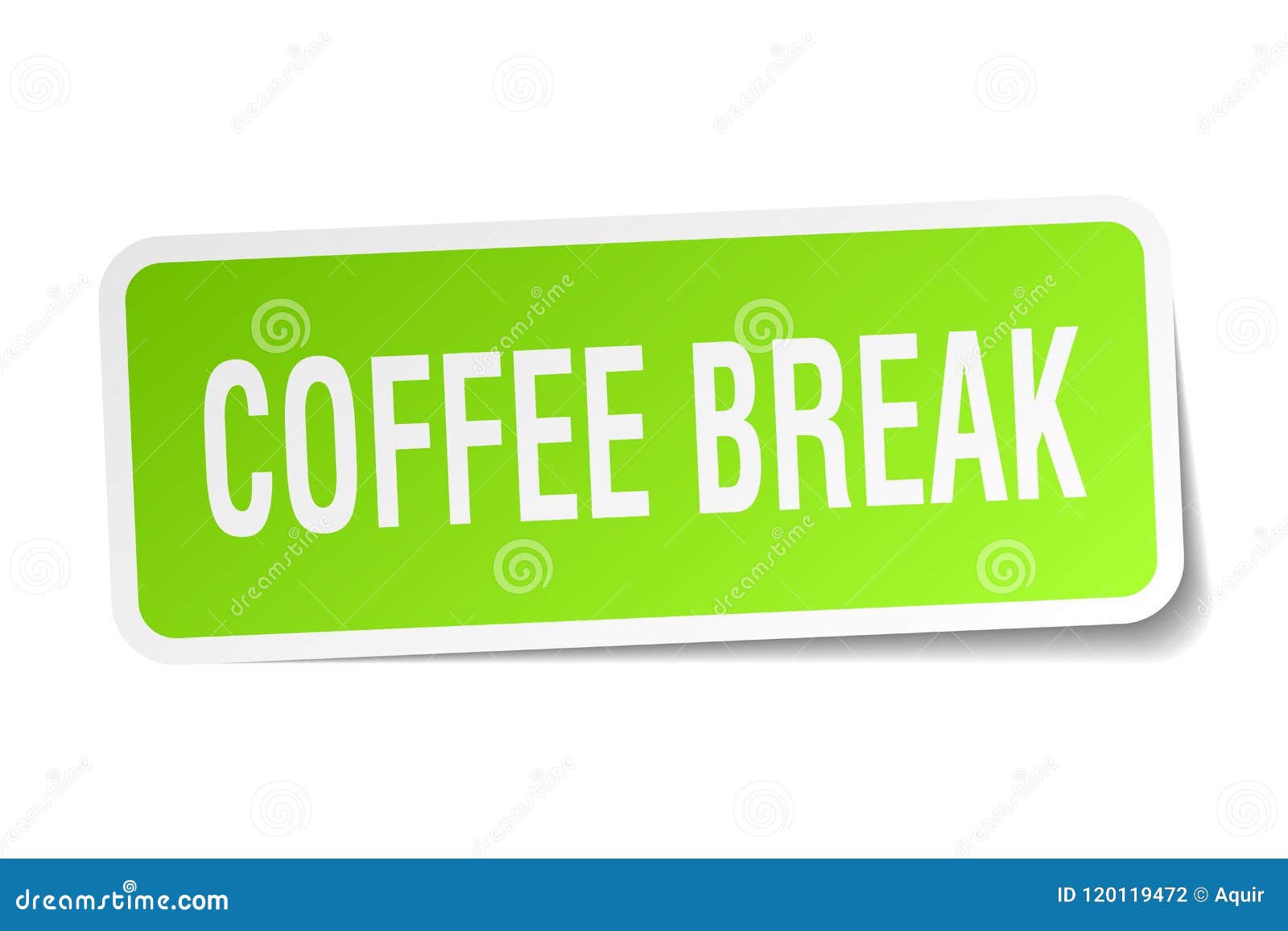 Coffee break sticker stock vector. Illustration of sticker - 120119472