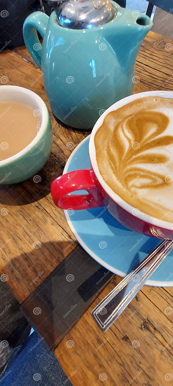 Coffee Break on a Coffee Table. Stock Photo - Image of espresso, latte ...