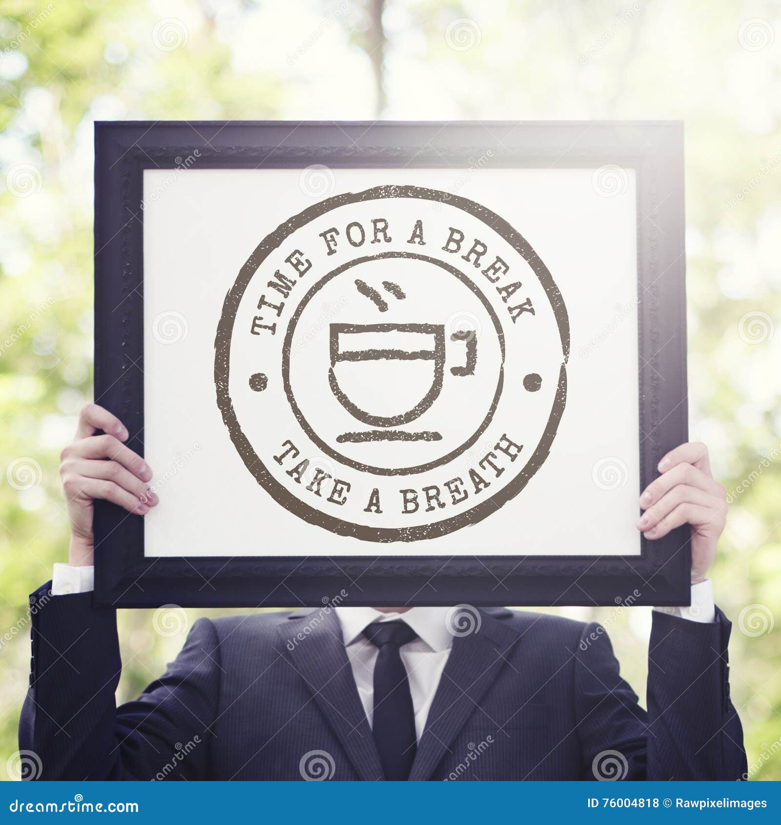 Coffee Break Tea Time Stamp Icon Graphic Concept Stock Photo - Image of ...