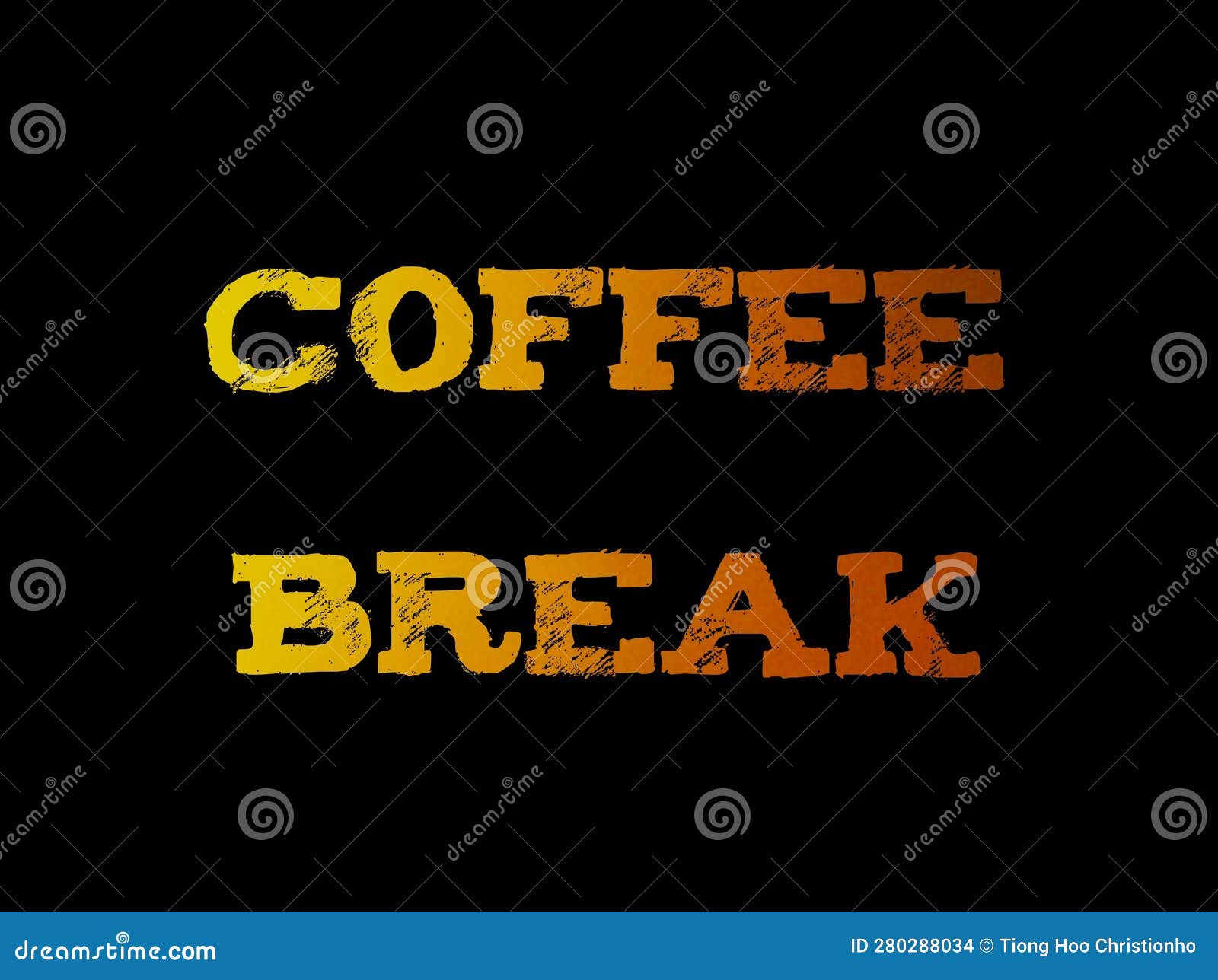 Coffee Break Text on Black Board for Wallpaper Stock Illustration ...