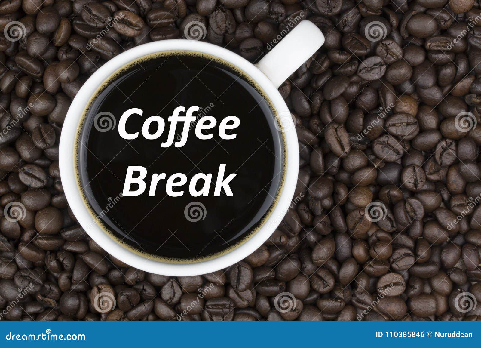 Coffee Break. Text in a Coffee Cup Stock Photo - Image of aroma, relax ...