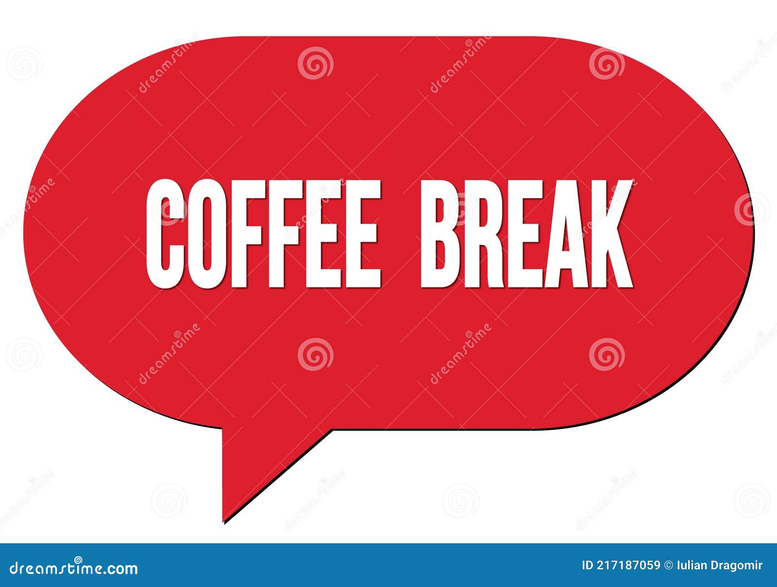 COFFEE BREAK Text Written in a Red Speech Bubble Stock Illustration ...
