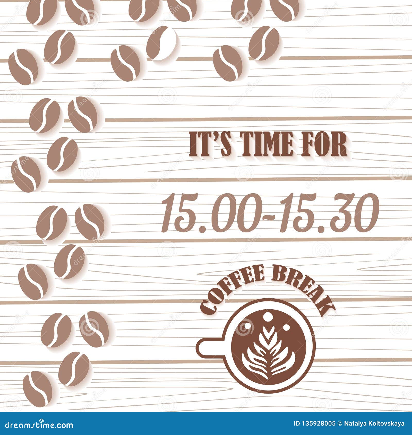 Coffee Break Banner with Coffe Cup and Light Background. Stock ...