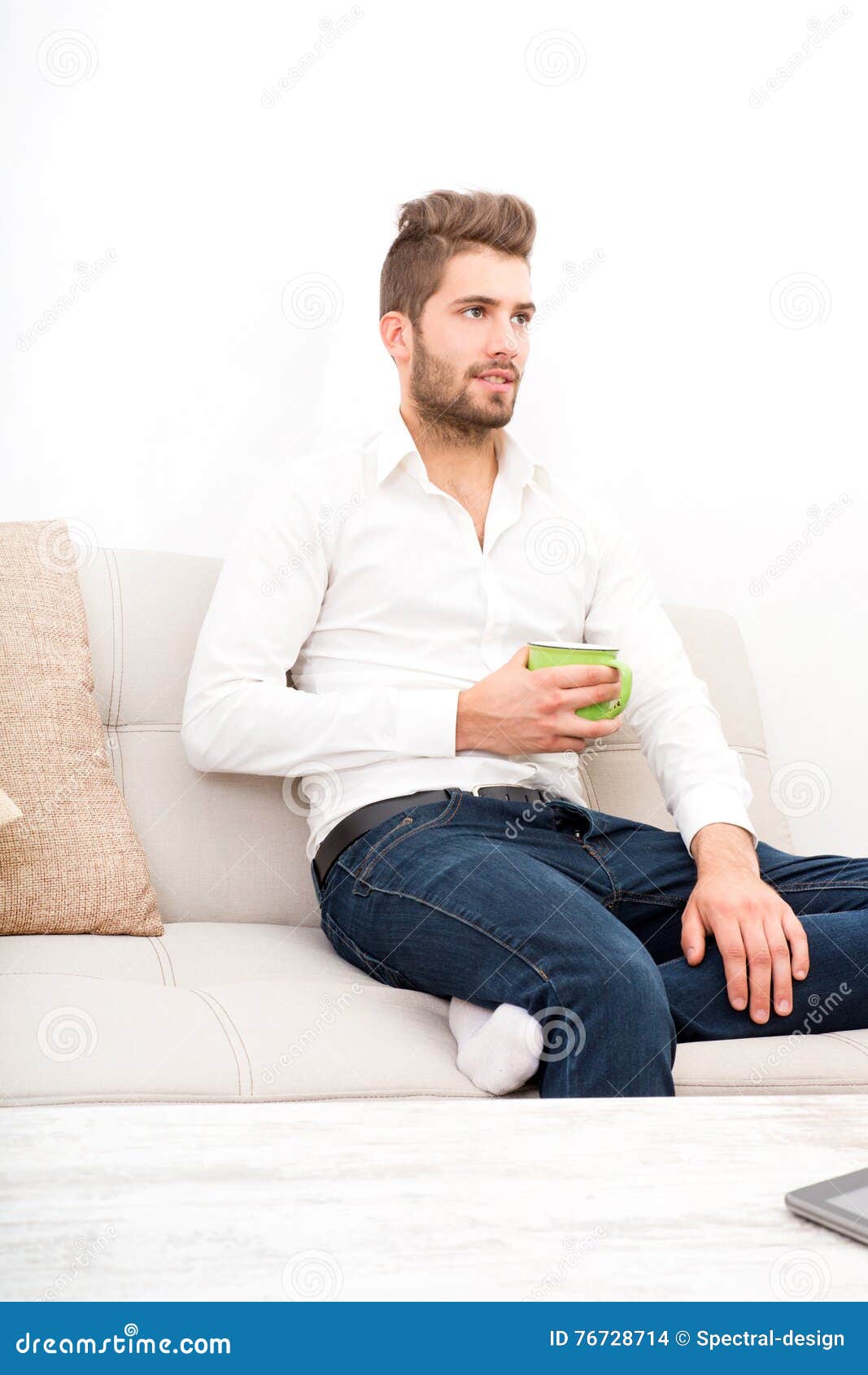 Coffee break stock photo. Image of apartment, idea, happy - 76728714