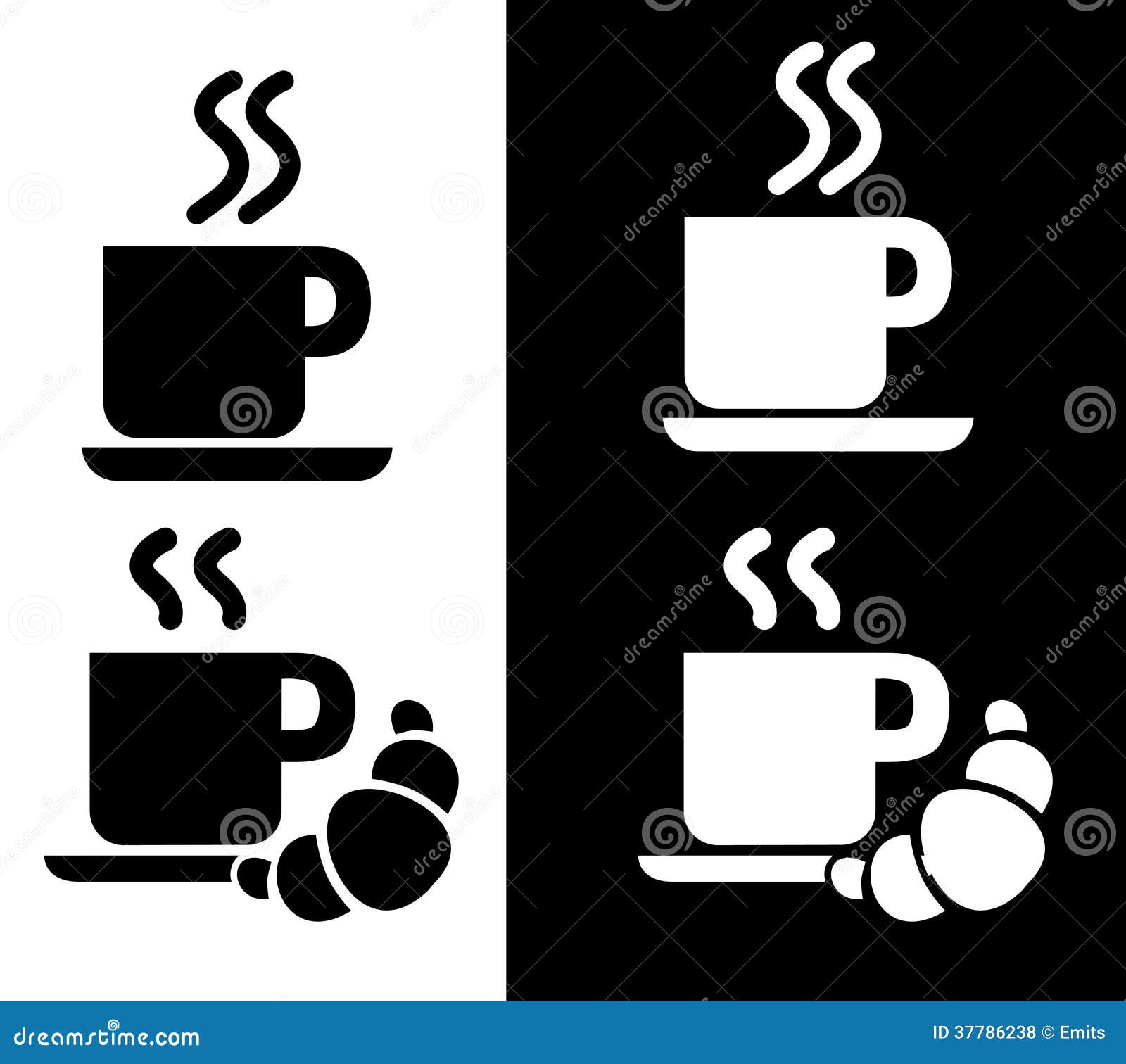 Coffee and Breakfast Logo Icons Stock Illustration - Illustration of ...
