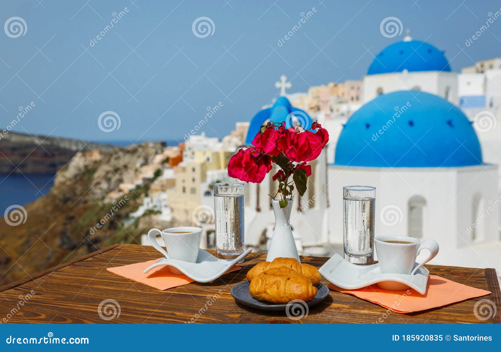Coffee and Breakfast for Two Stock Image - Image of breakfast, flower ...