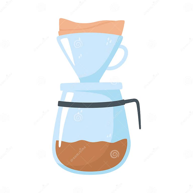 Coffee Brew Method Drip Isolated Icon Style Stock Vector - Illustration ...