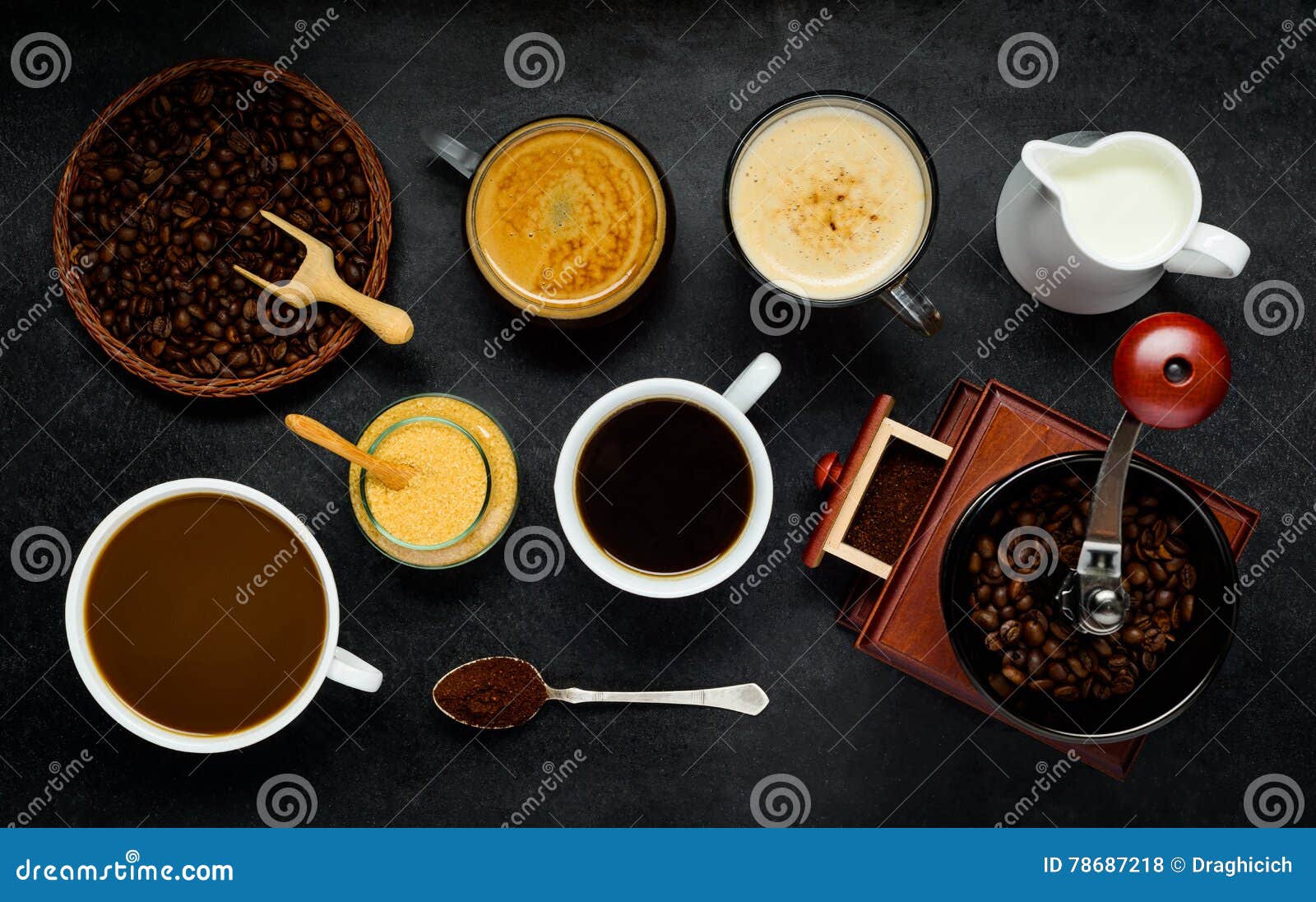 Coffee with Brewing Ingredients Stock Photo - Image of brewing, coffee ...