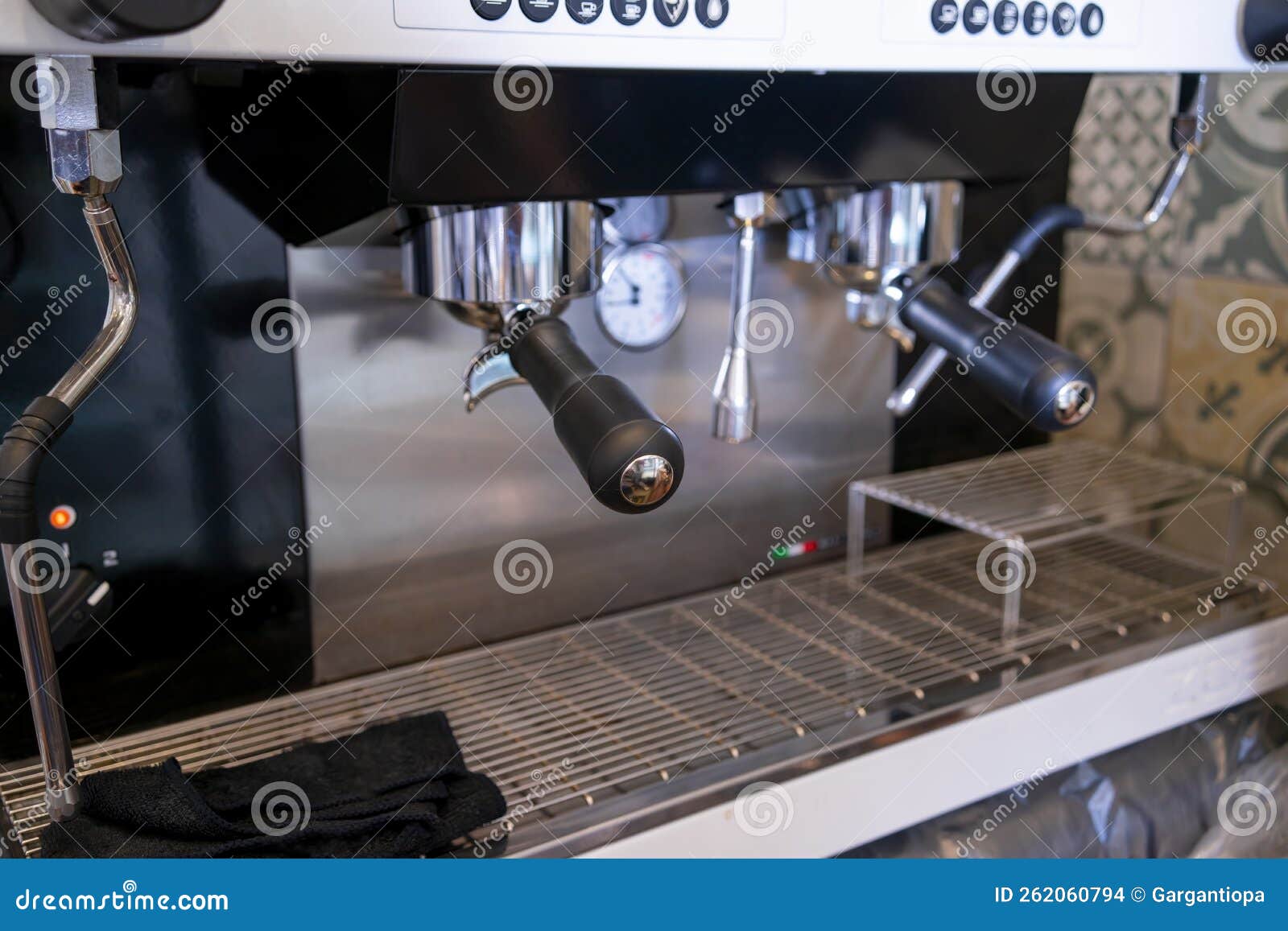 Coffee Brewing Machine in the Cafeteria Stock Photo - Image of beverage ...