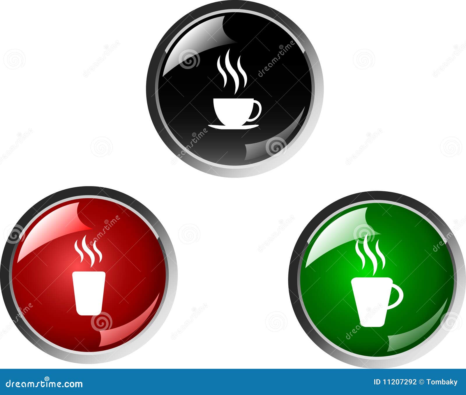 Coffee button stock vector. Illustration of gourmet, icon - 11207292