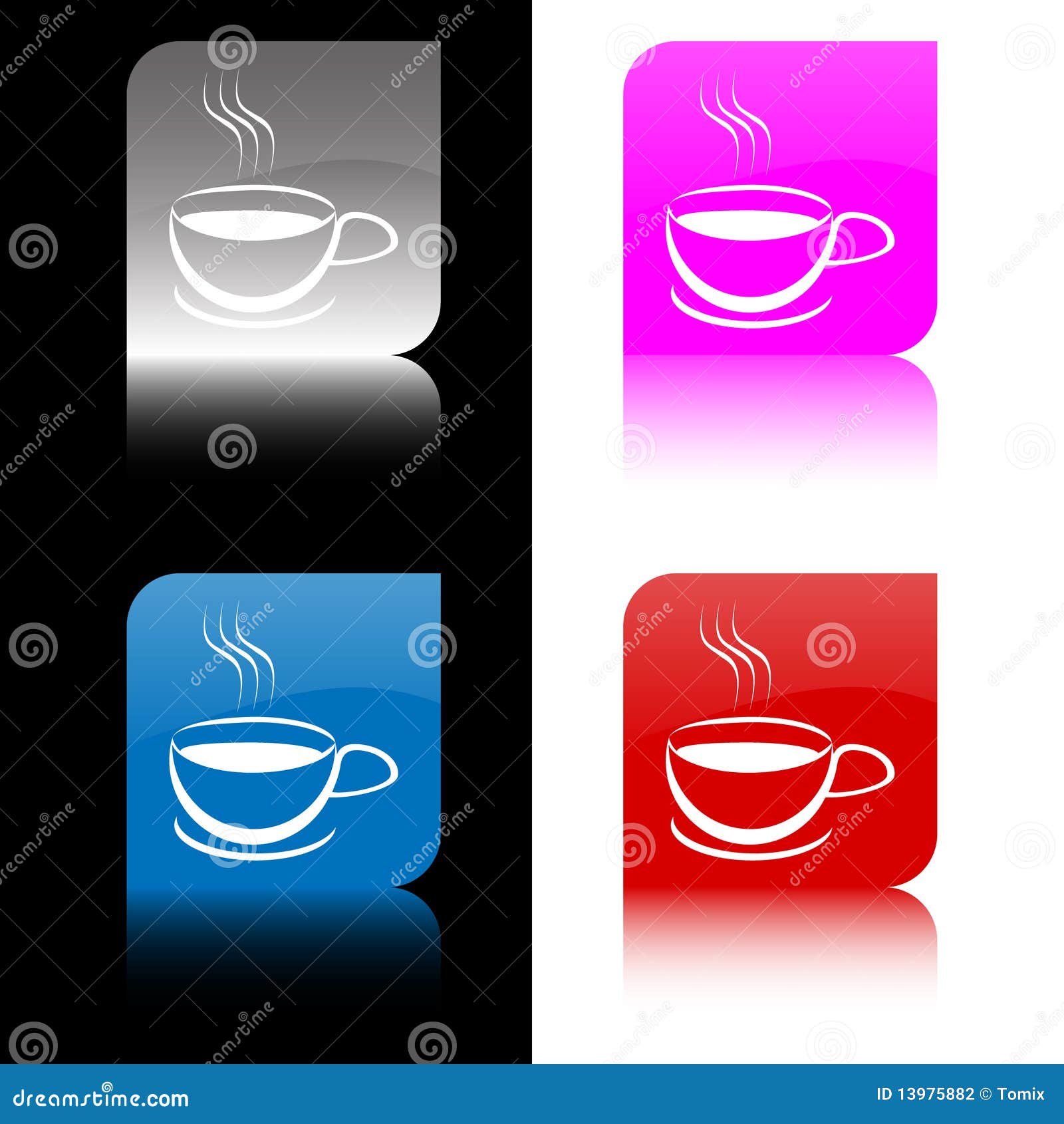 Coffee buttons stock illustration. Illustration of caffeine - 13975882