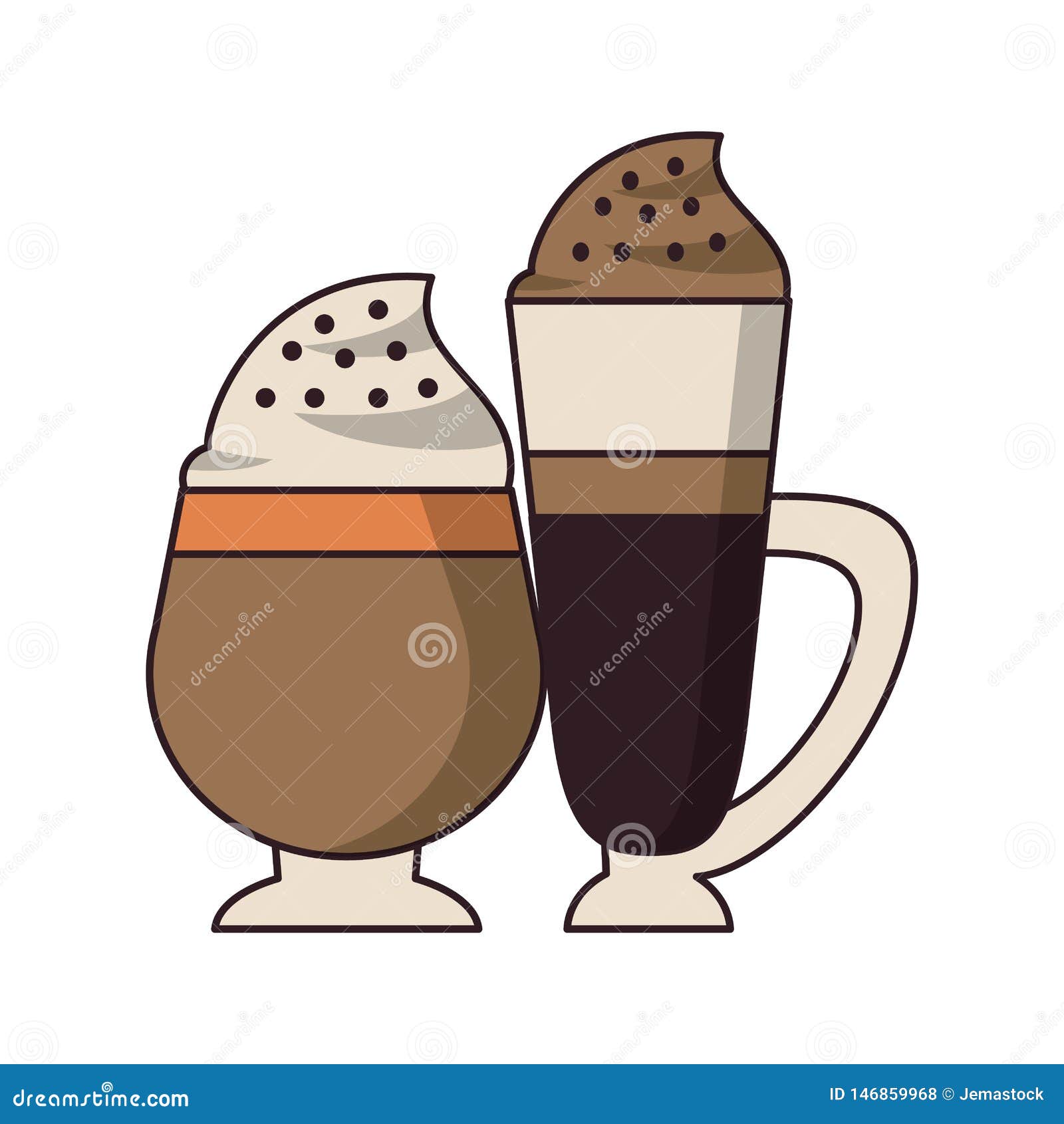 Coffee Cafe Concept Cartoon Stock Vector - Illustration of interior ...