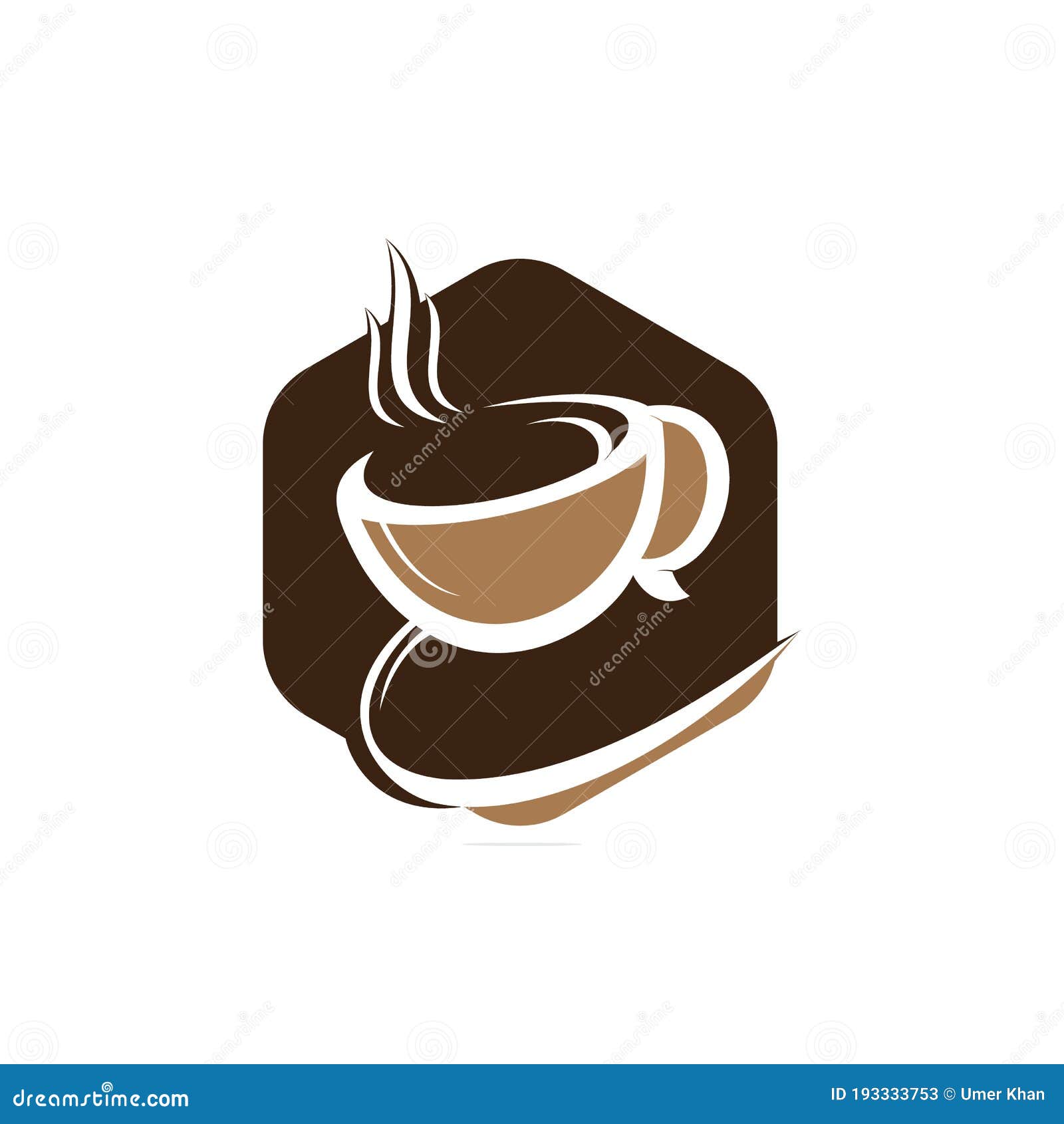 Coffee Cafe Vector Logo Design. Stock Vector - Illustration of concept ...