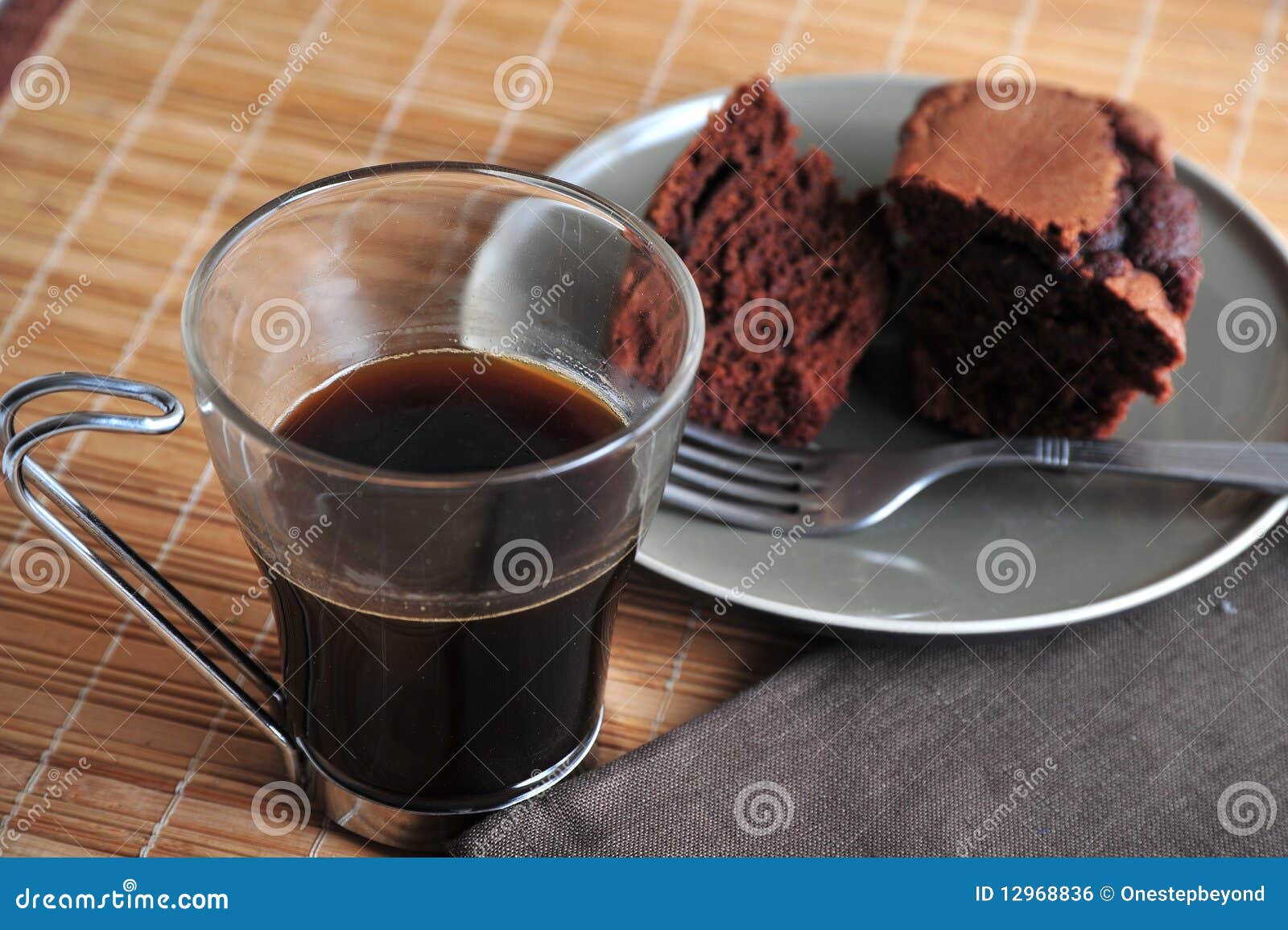 Coffee with cake stock photo. Image of caffe, coffee - 12968836