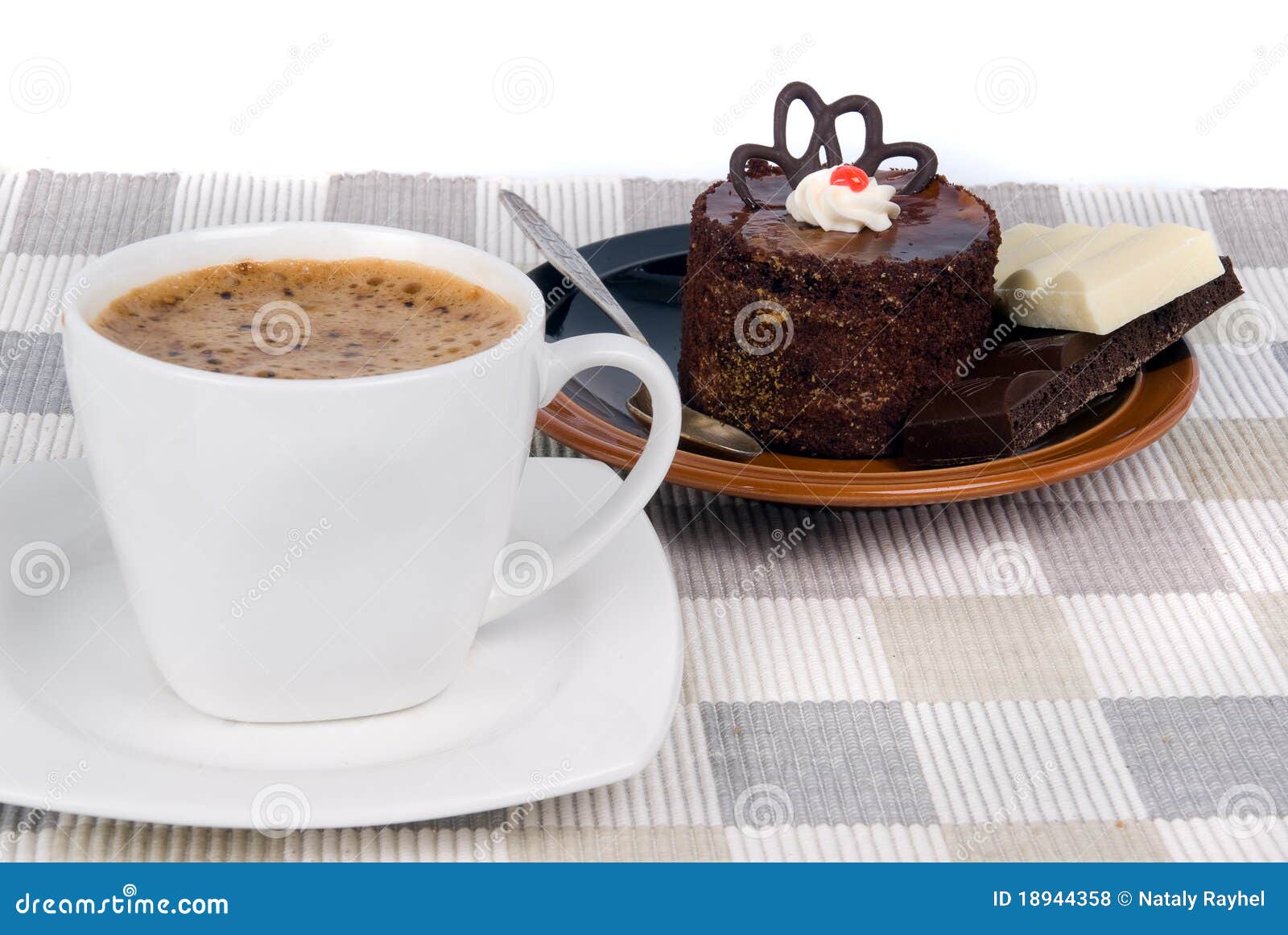 Coffee and cake stock photo. Image of decoration, full - 18944358