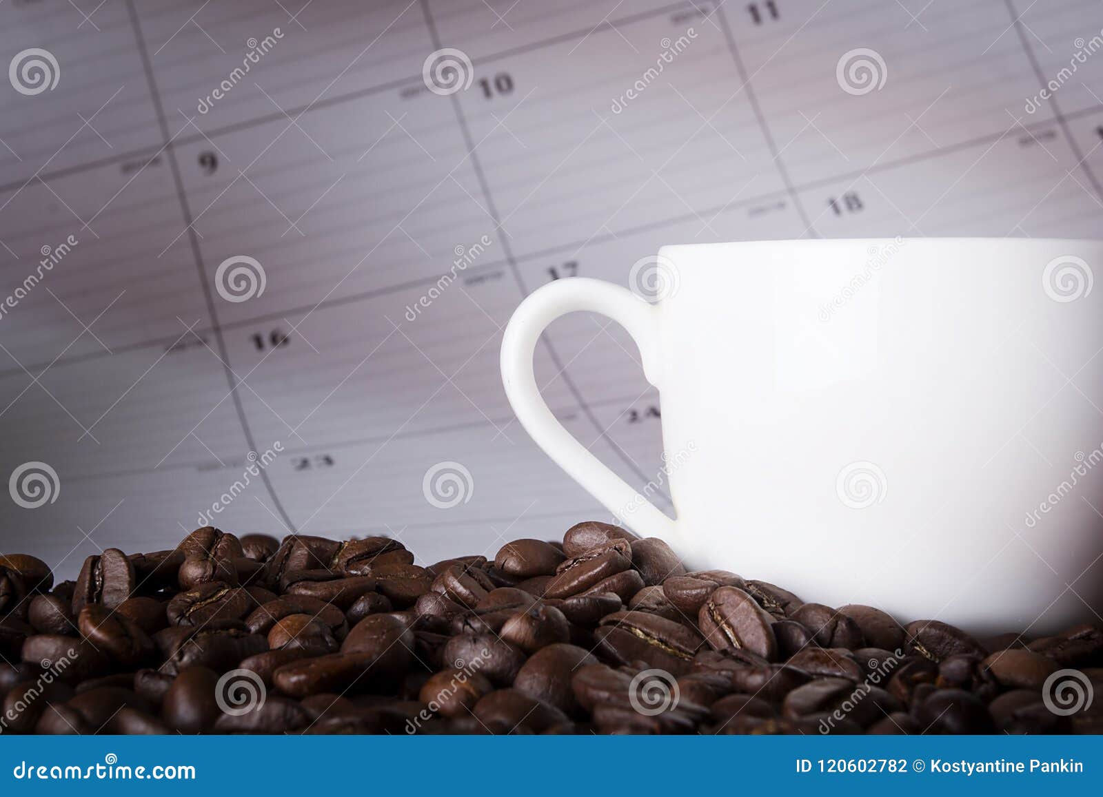 Coffee on the Table with Calendar Stock Photo - Image of date, grains ...