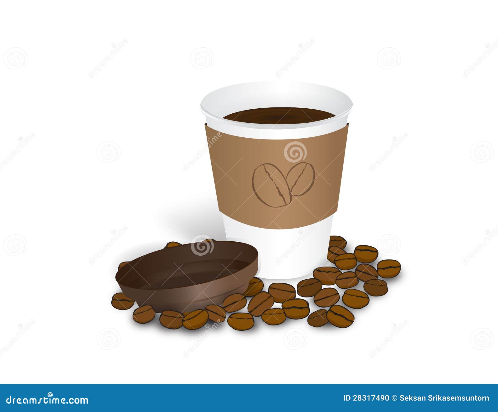 Coffee cap stock photo. Image of cafe, brown, break, fresh - 28317490
