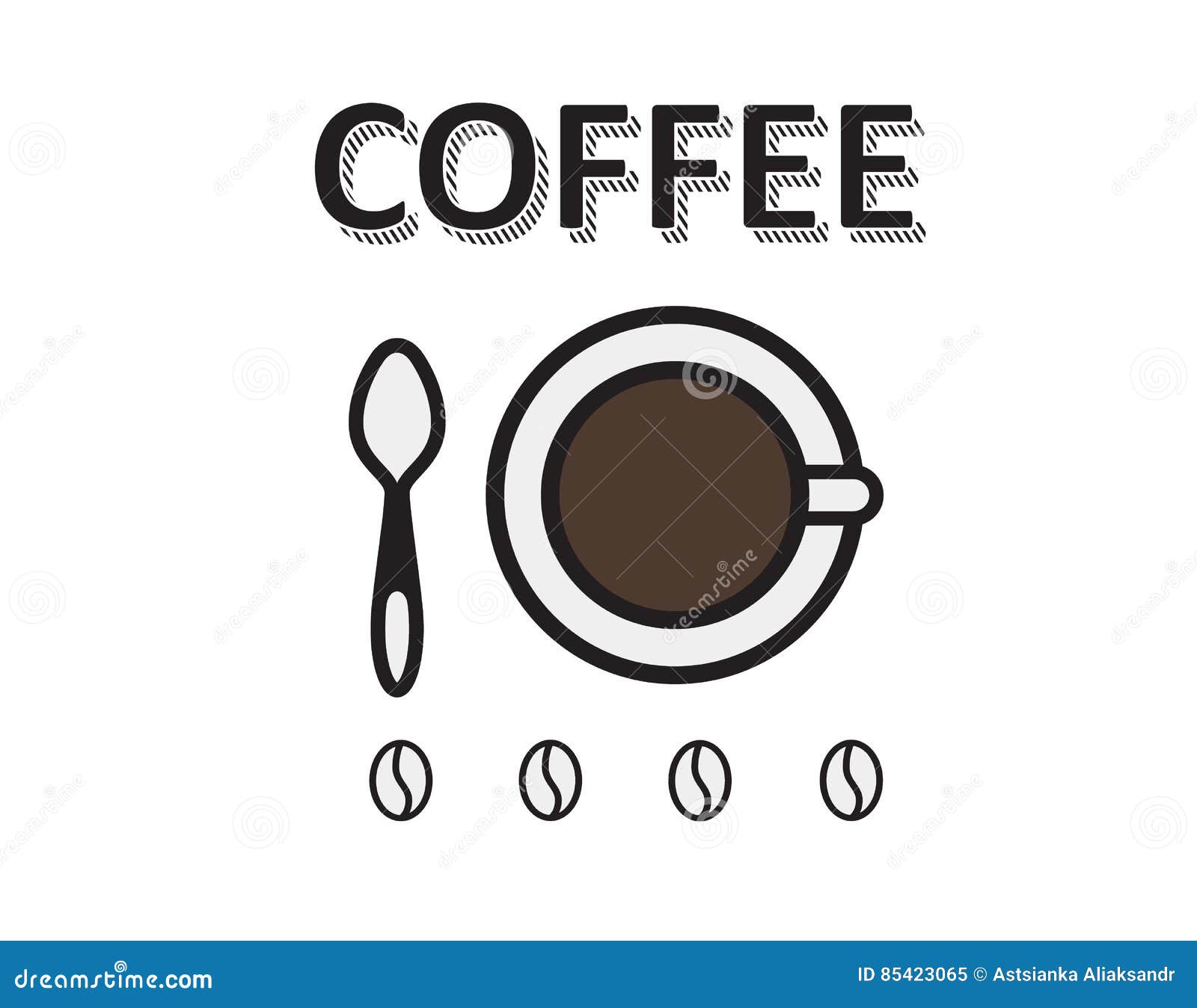 Coffee Cap with Coffee Beans Stock Vector - Illustration of icon, flat ...