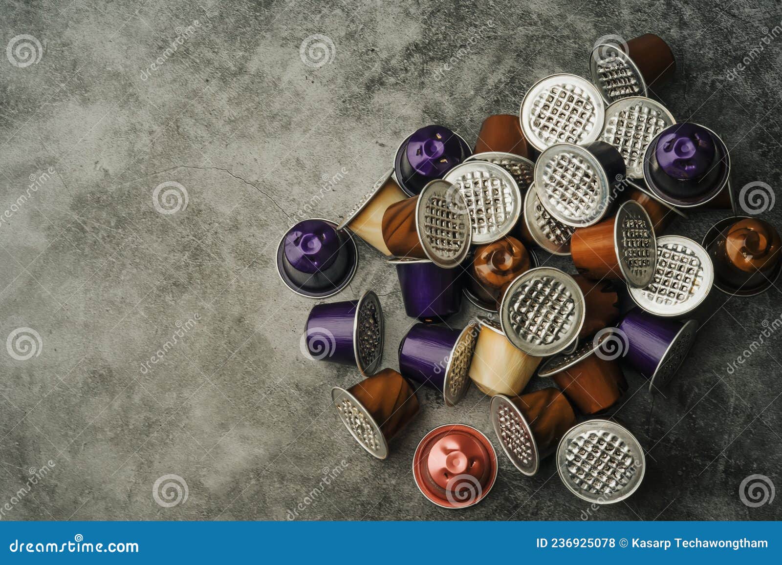 Coffee Capsules, Used Nespresso Pods on Table Stock Photo - Image of ...