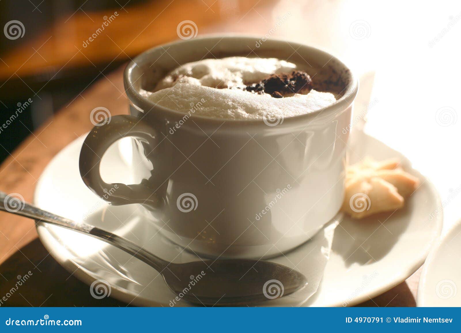 Coffee `capucino` stock image. Image of hungary, spoon - 4970791