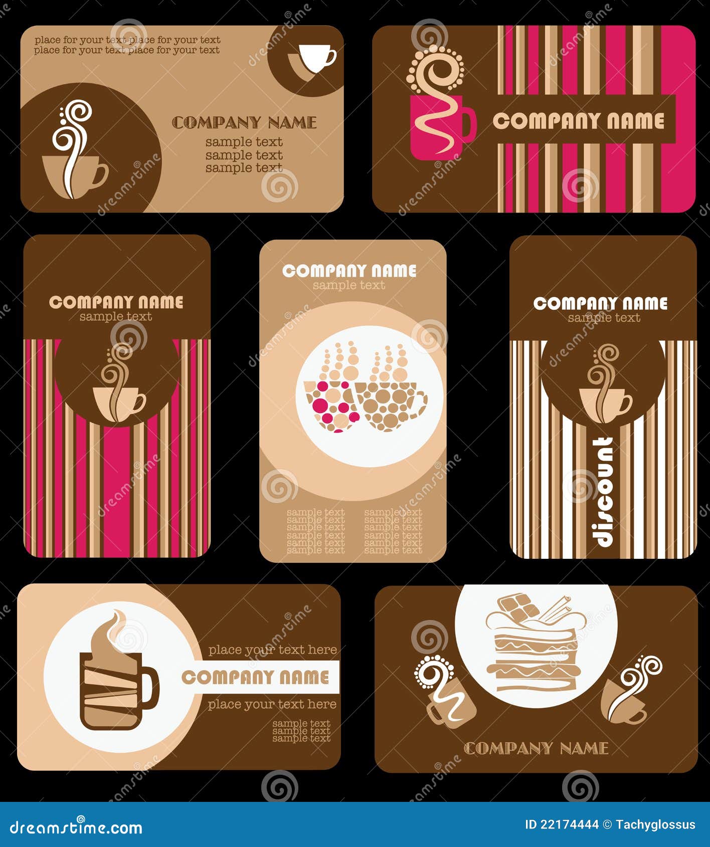 Coffee Cards. Templates For Design Menu For Cafe. Vector Templates ...
