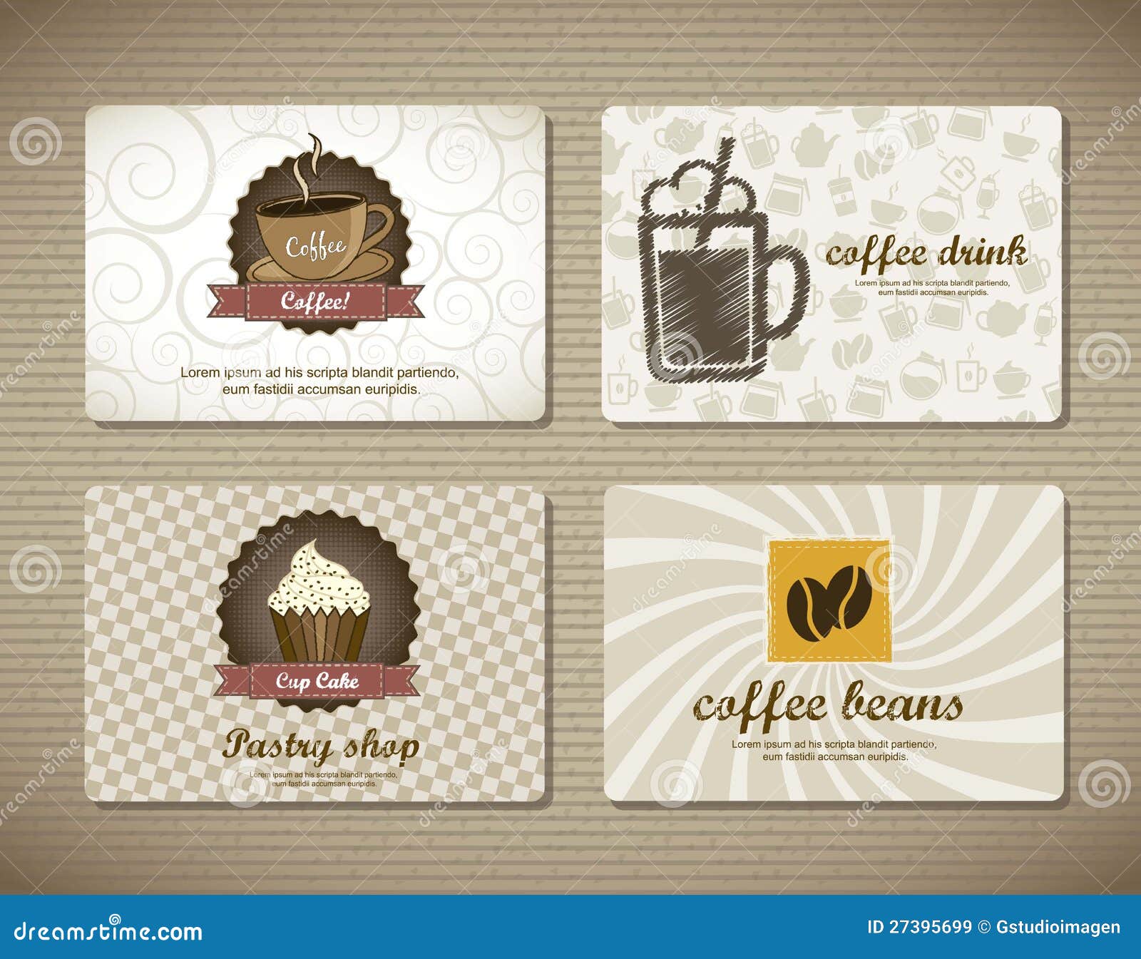 Coffee Cards. Templates For Design Menu For Cafe. Vector Templates ...