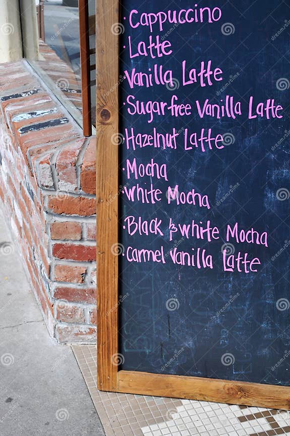 Coffee Chalk Board Sign stock image. Image of special - 23879383