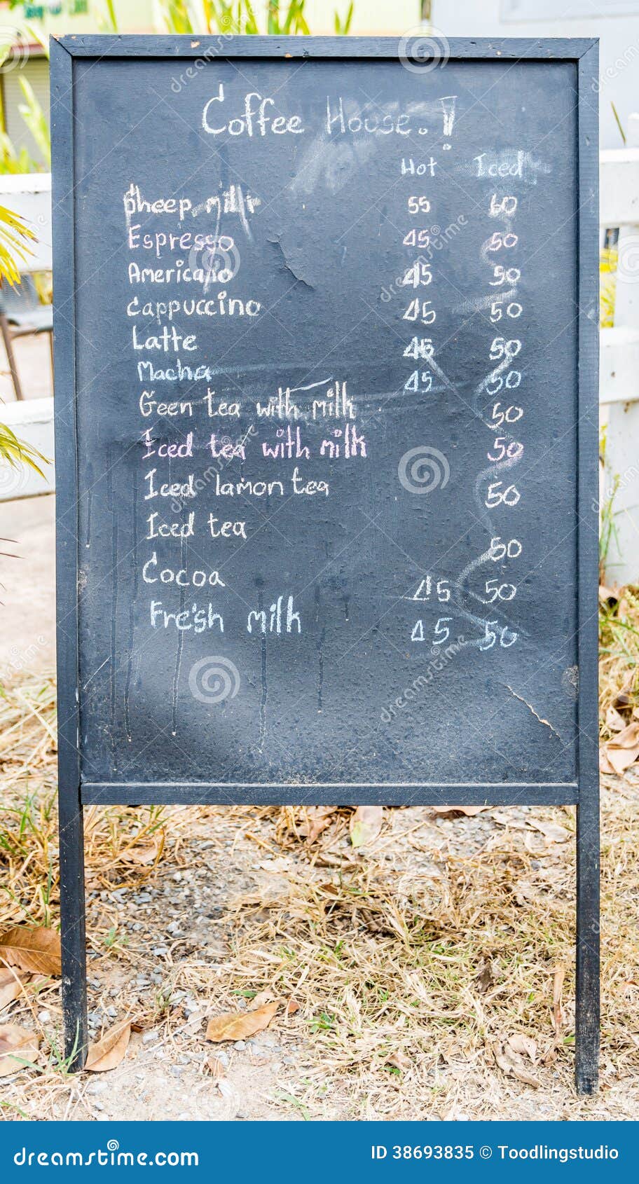 Coffee chalkboard menu. stock image. Image of label, sell - 38693835