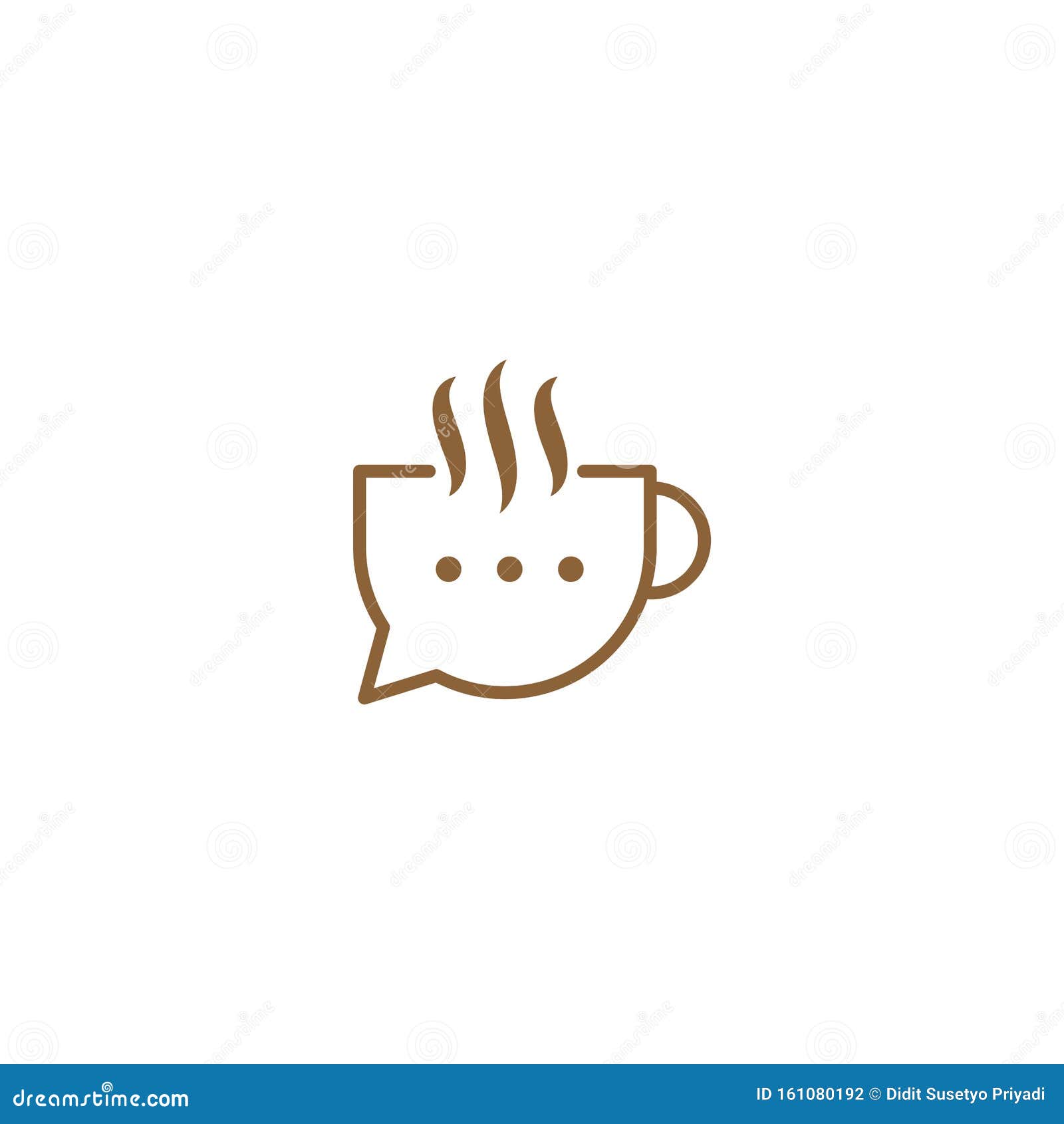 Coffee Chat Graphic Design Template Simple Illustration Stock Vector ...