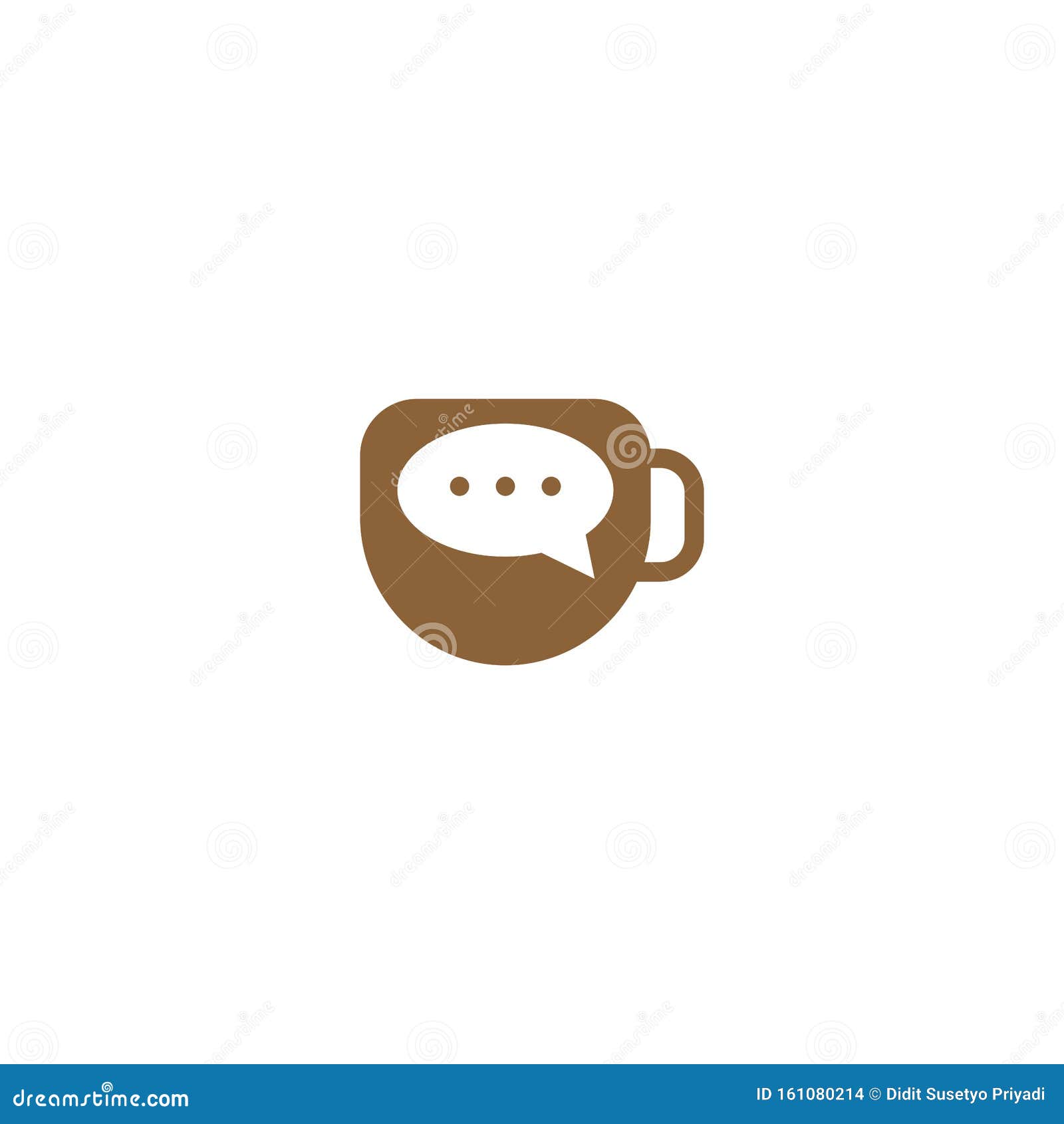 Coffee Chat Graphic Design Template Simple Illustration Stock Vector ...