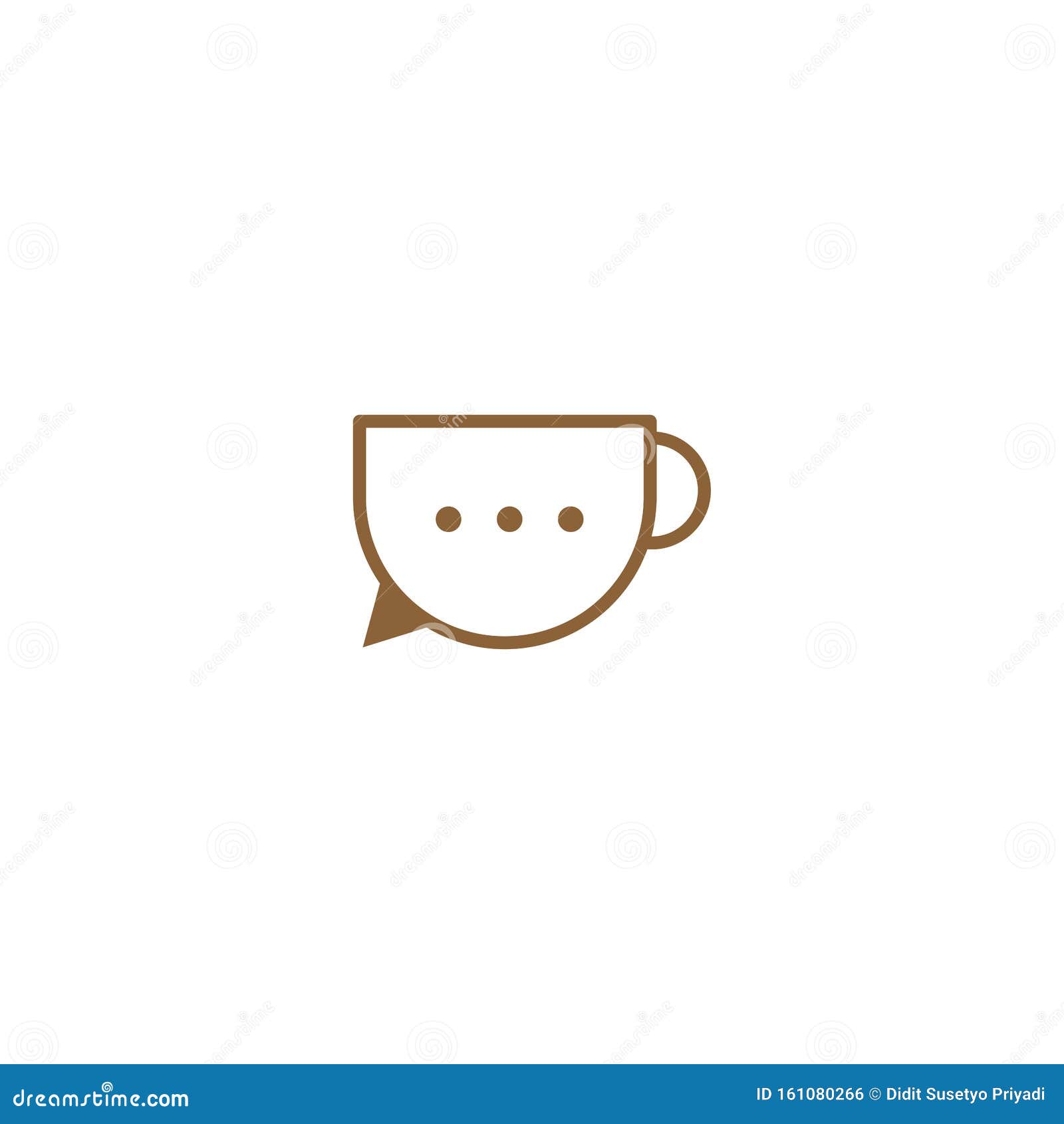 Coffee Chat Graphic Design Template Simple Illustration Stock Vector ...