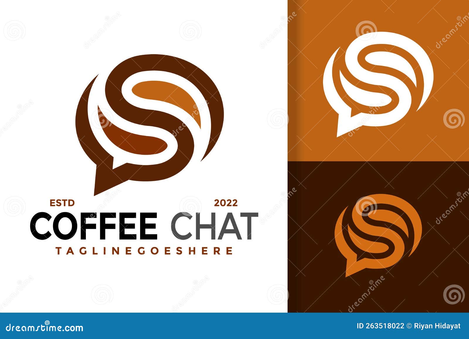Coffee Chat Logo Design Vector Illustration Template Stock Vector ...