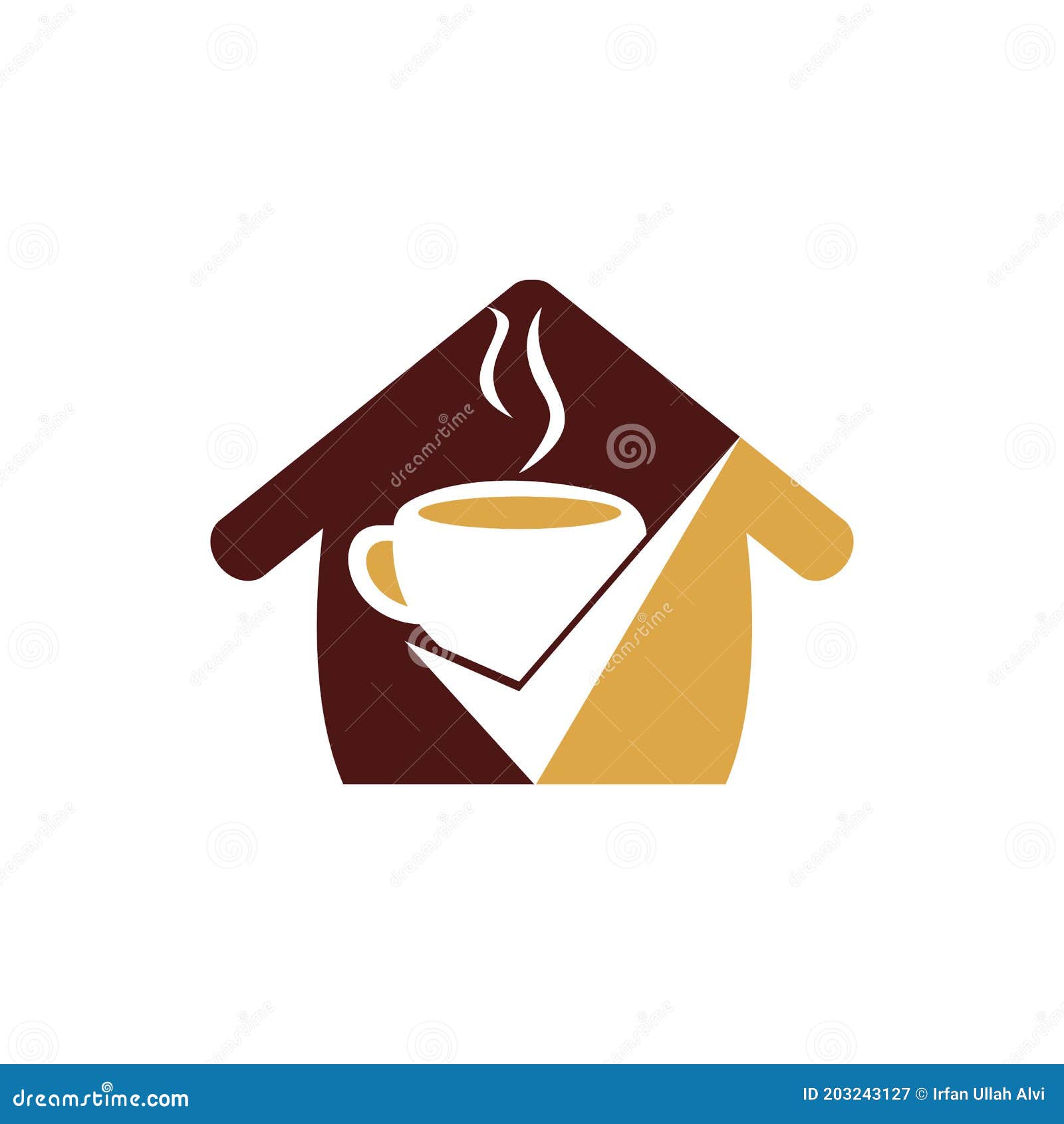 Coffee Check Vector Logo Design. Stock Vector - Illustration of ...