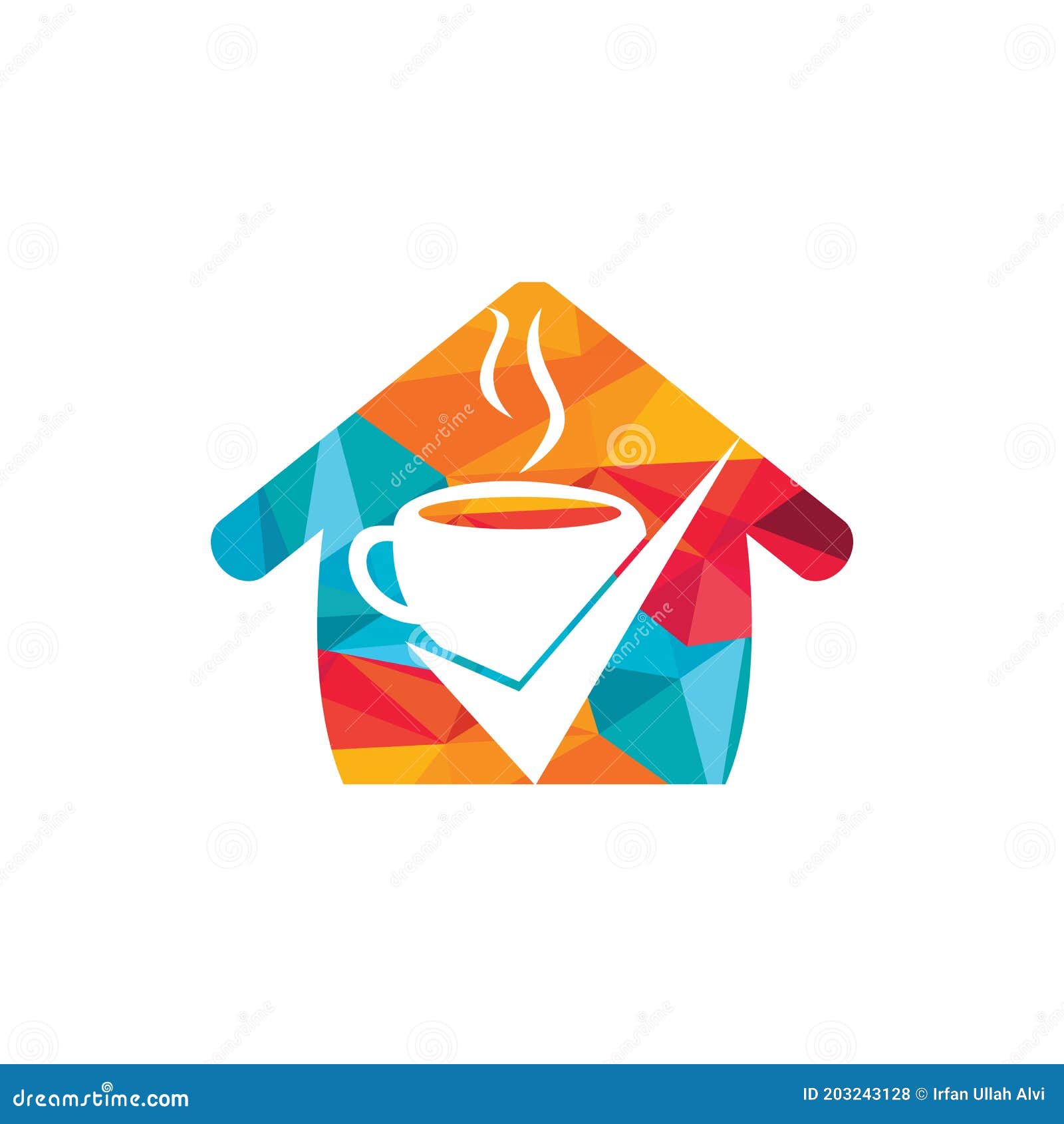Coffee Check Vector Logo Design. Stock Vector - Illustration of brown ...