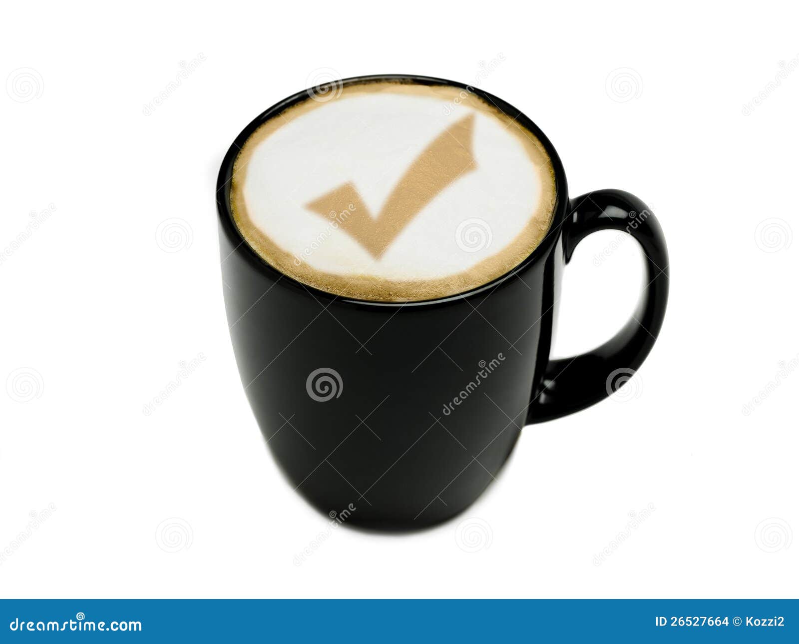 Coffee with checkmark stock photo. Image of mocha, caffeine - 26527664