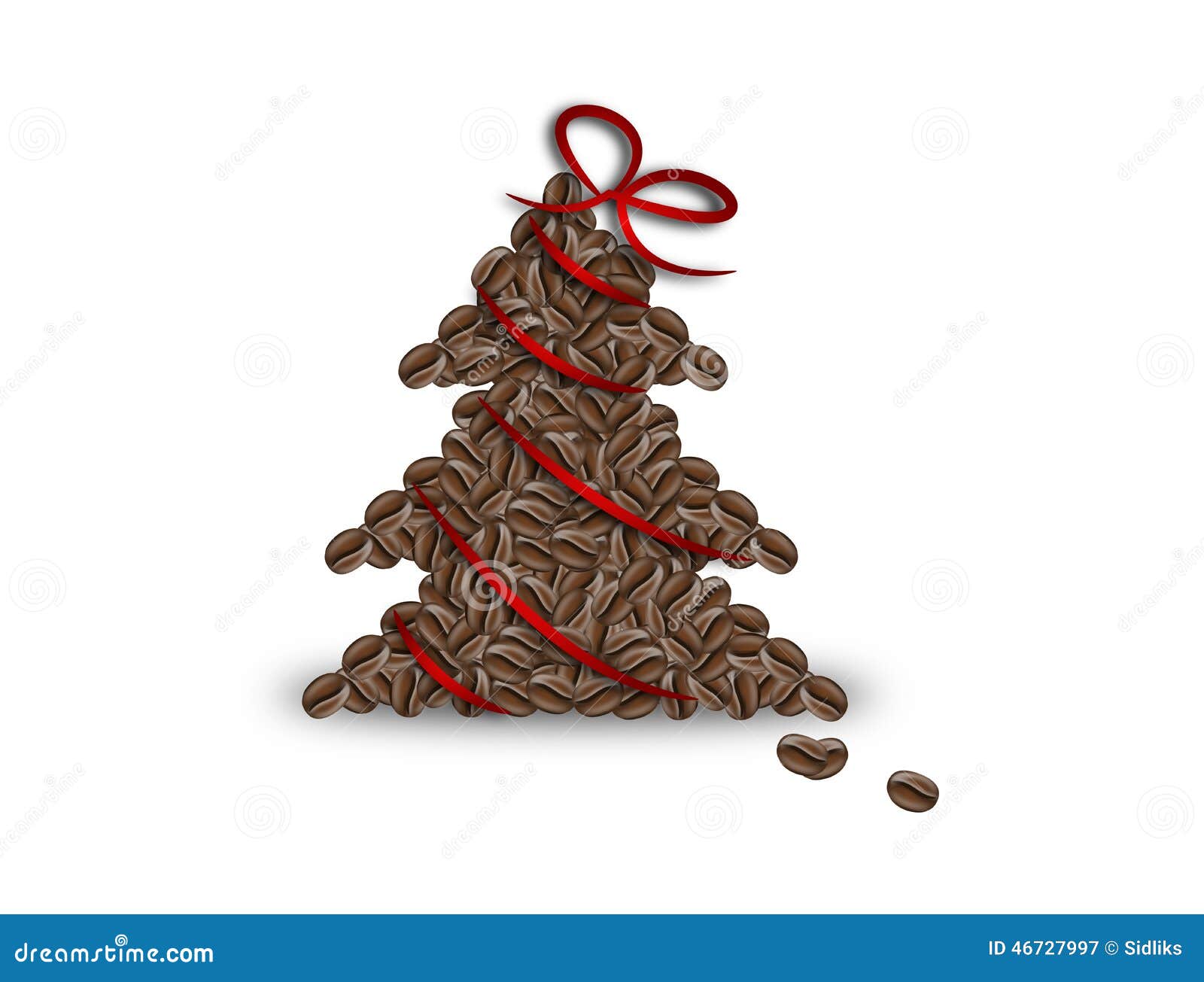 Coffee christmas tree stock illustration. Illustration of isolated ...