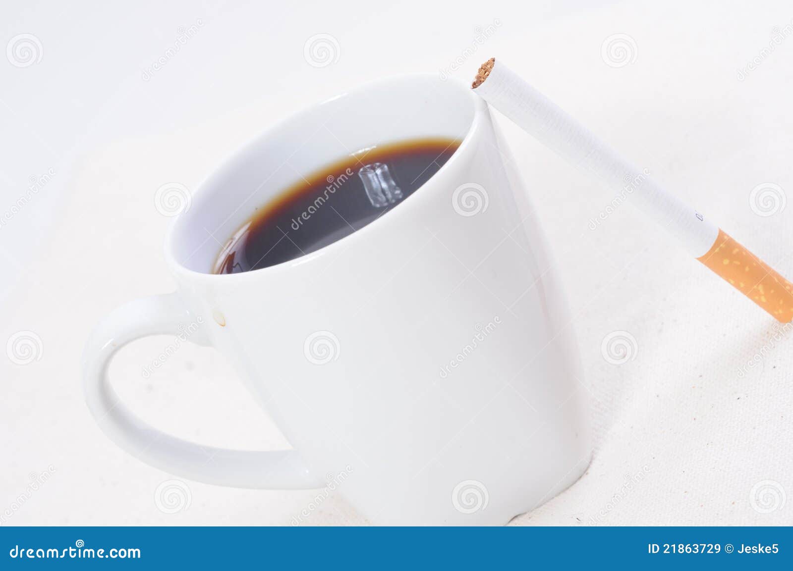 Coffee and cigarette stock image. Image of coffeebreak - 21863729