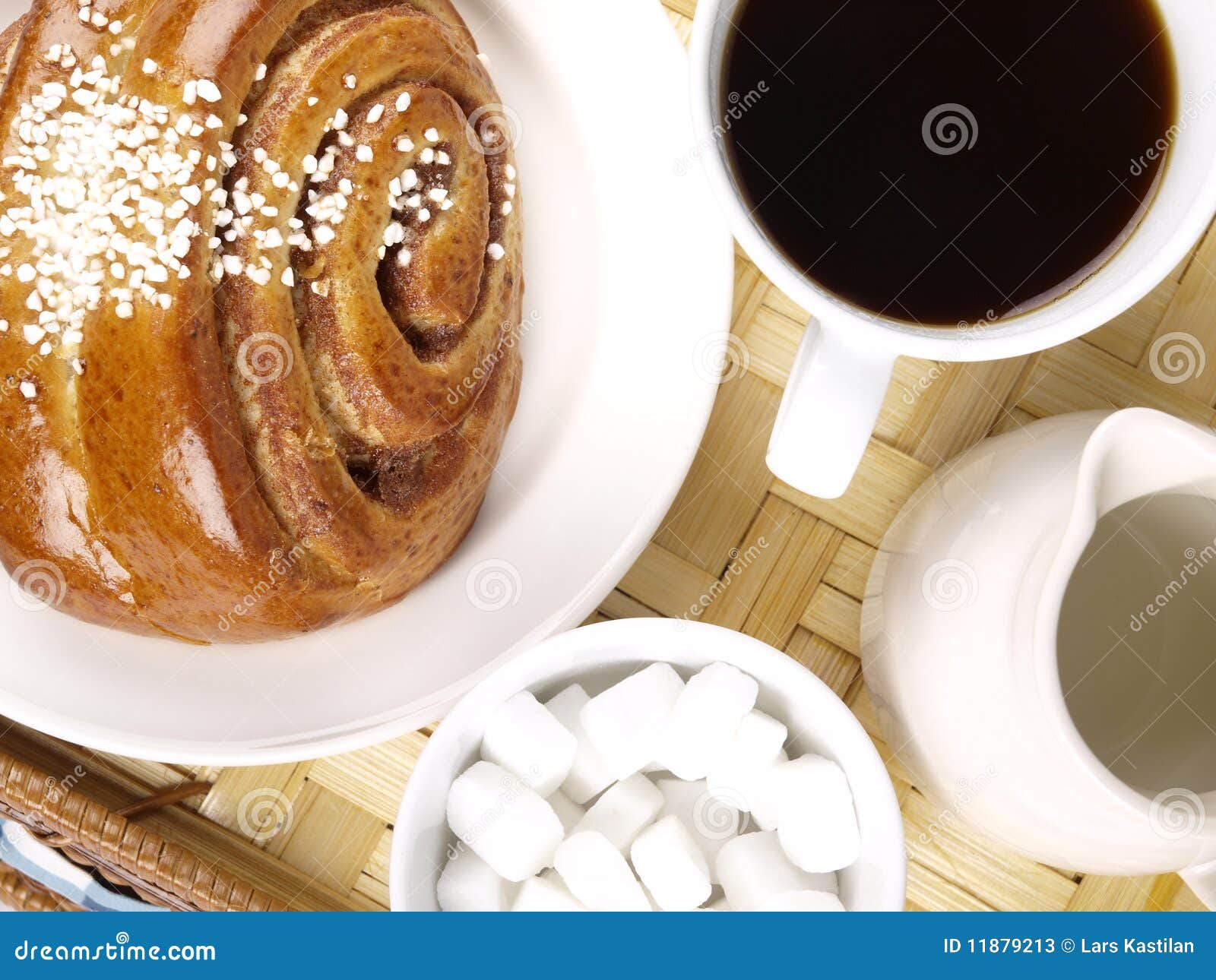 Coffee and Cinnamon Roll stock image. Image of morning - 11879213
