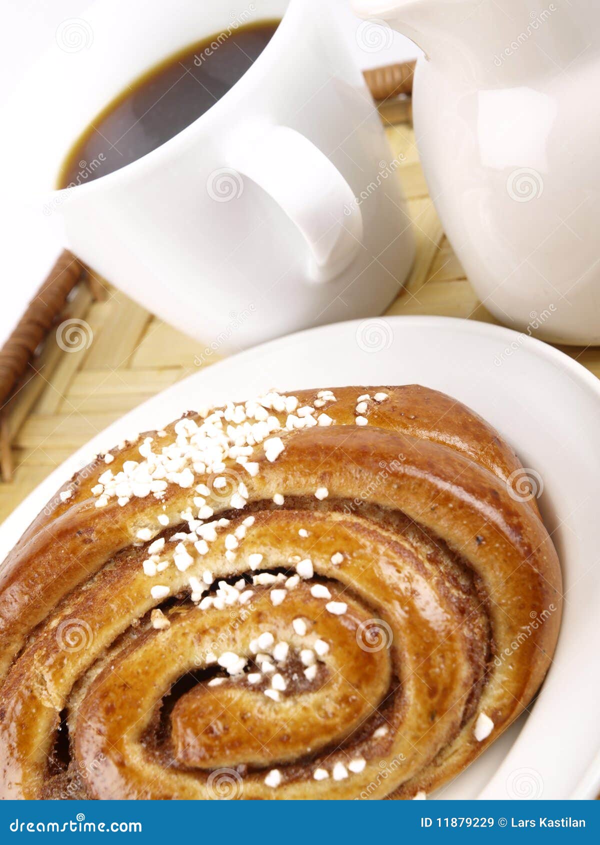 Coffee and Cinnamon Roll stock image. Image of refreshment - 11879229