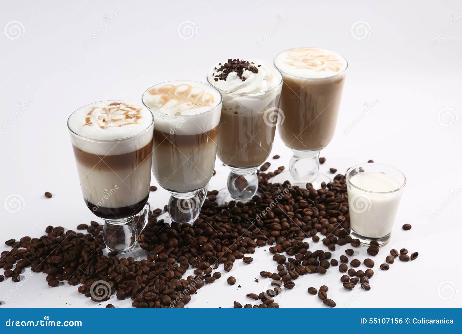 Coffee cocktails stock photo. Image of cocoa, choc, colour - 55107156