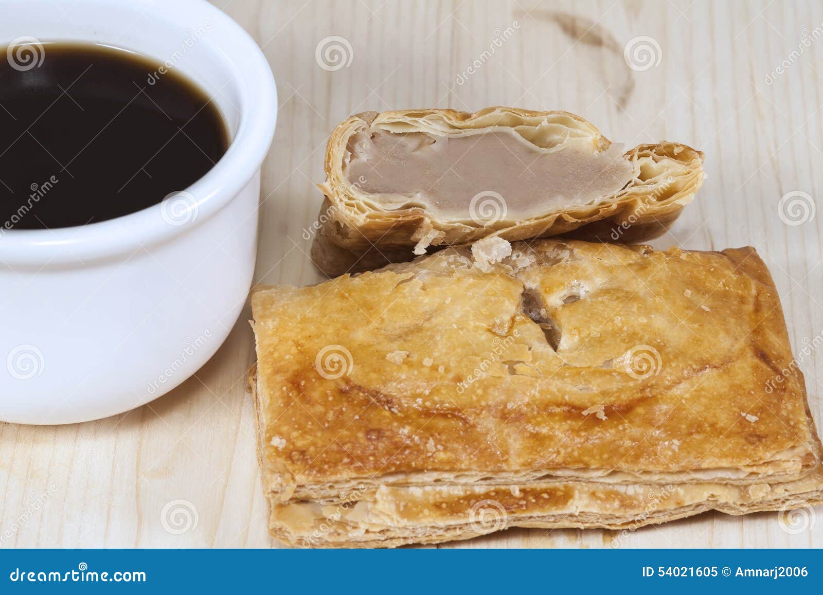 Coffee and coconut puff stock image. Image of coffee - 54021605