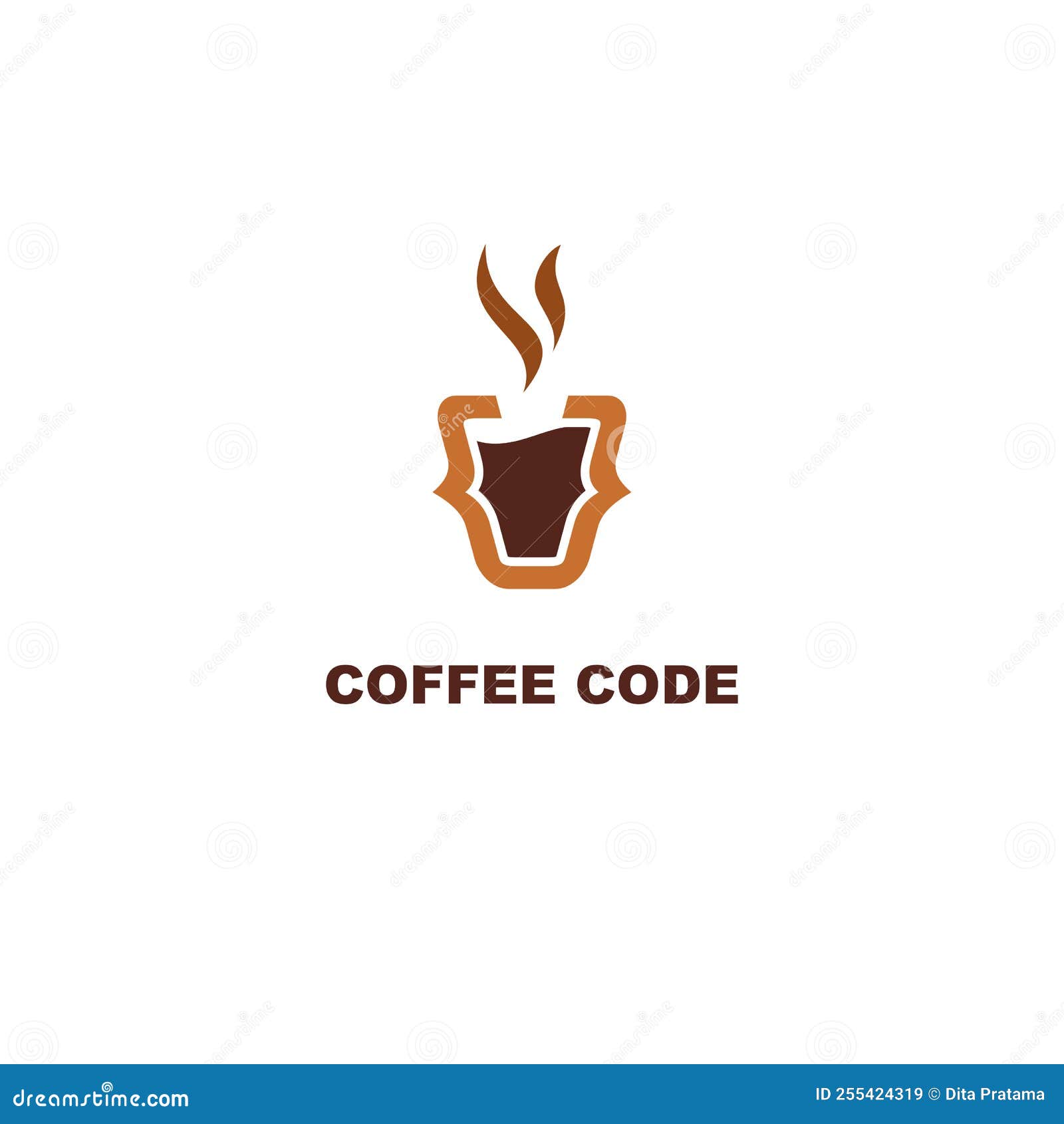 Coffee Code, Logo for Coffee Shop with Technology Style Concept. Stock ...