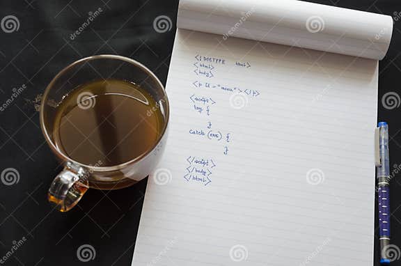 Coffee and coding stock image. Image of beverage, coffee - 52216175