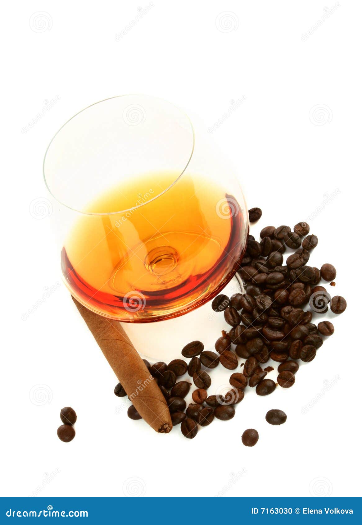 Coffee cognac and cigar stock photo. Image of glamour - 7163030