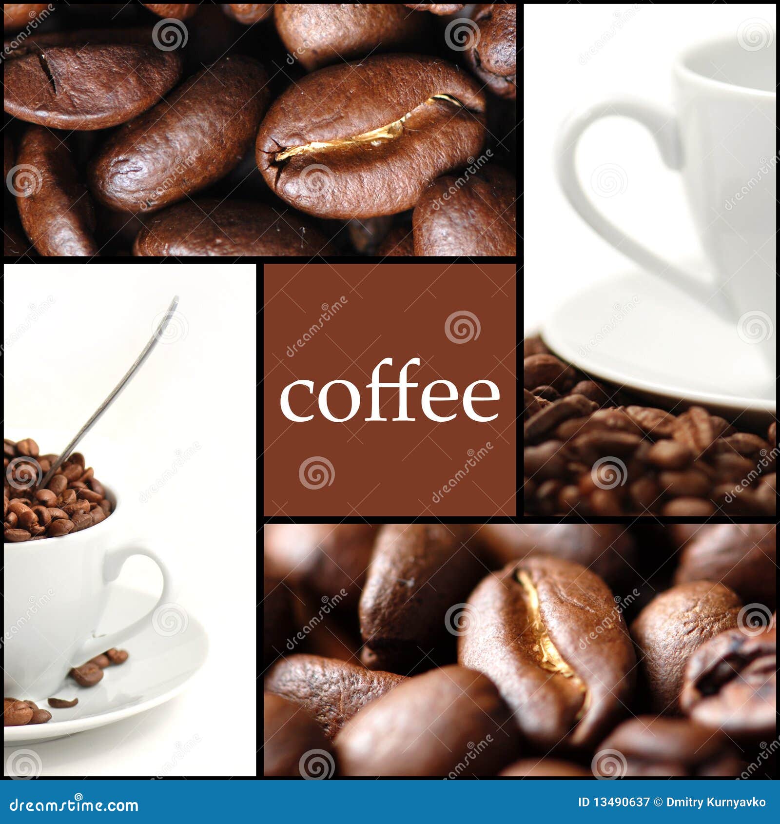 Coffee collage stock image. Image of cafe, collage, grinder - 13490637
