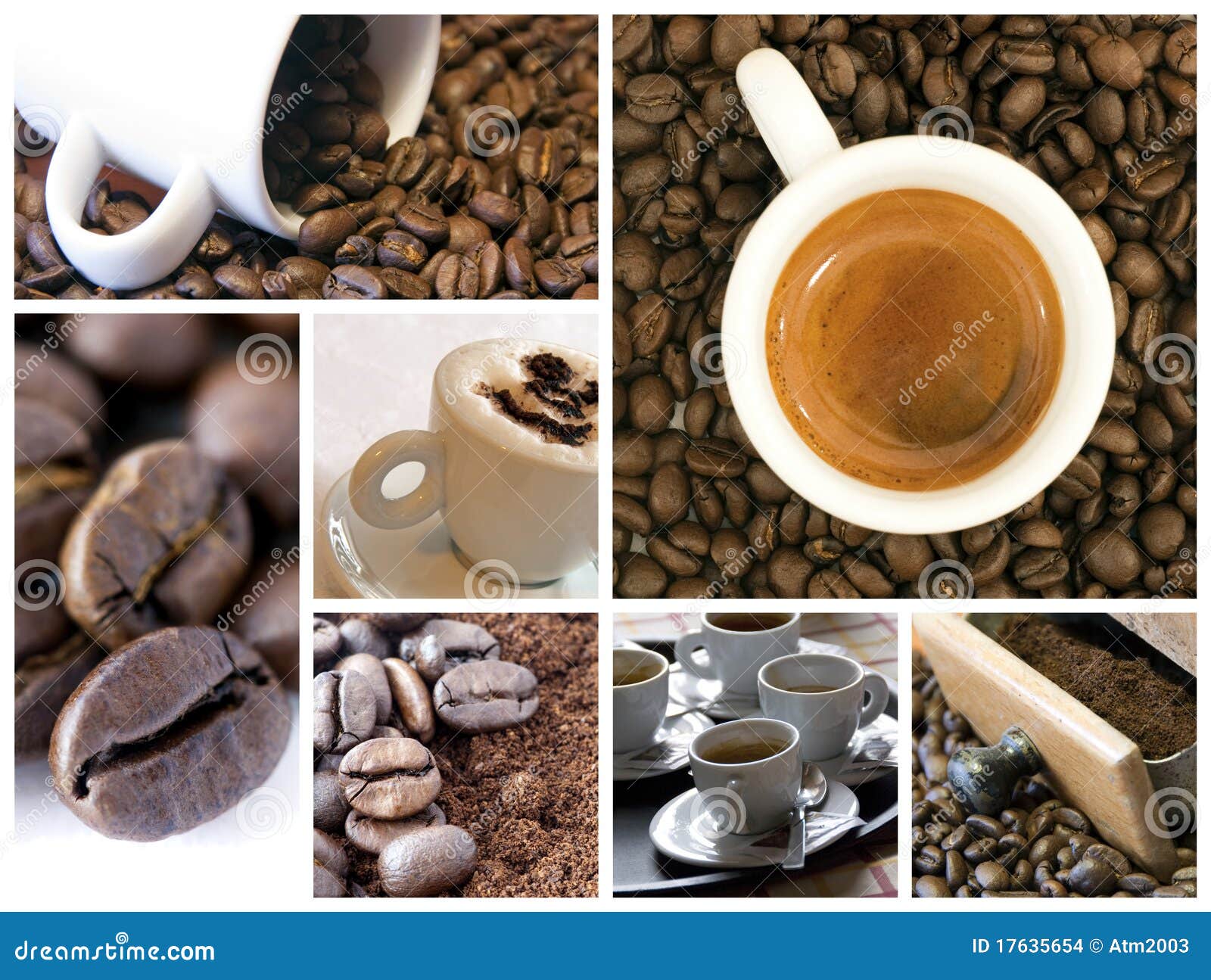 Coffee collage stock photo. Image of grind, gourmet, coffee - 17635654