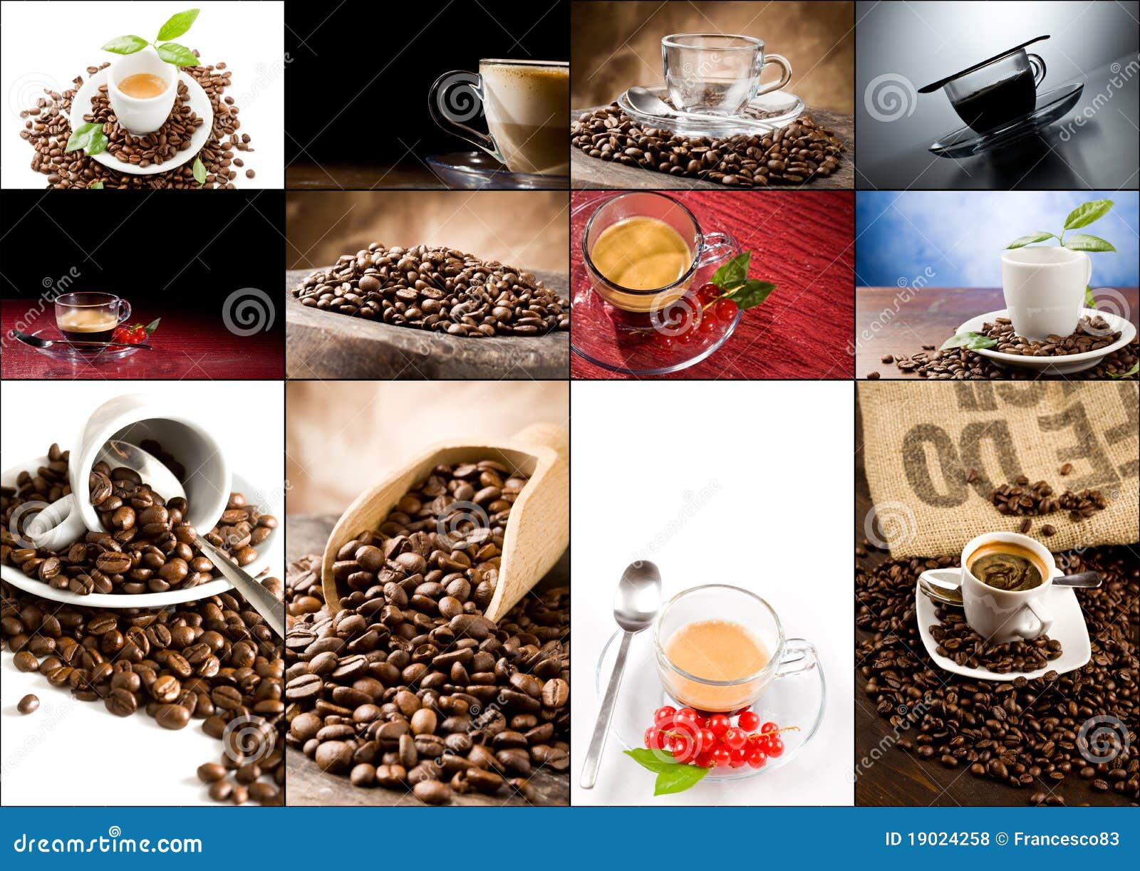 Coffee Collage stock photo. Image of digestive, mosaic - 19024258