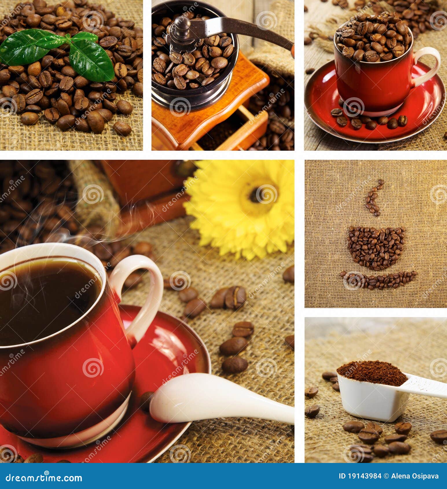 Coffee collage stock photo. Image of beverage, green - 19143984